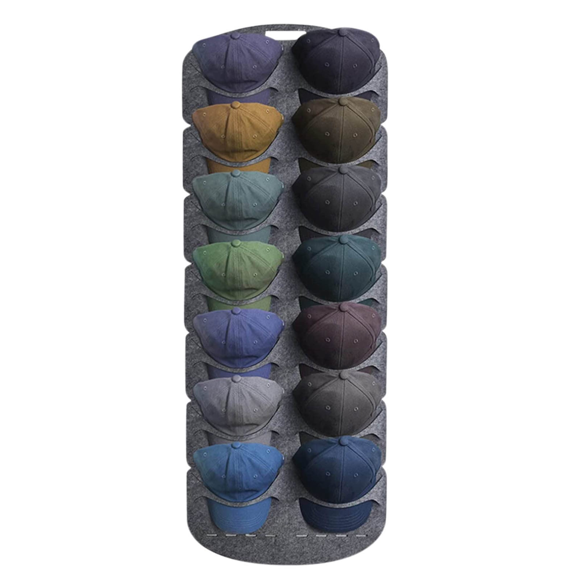 KelaJuan Hanging Hat Organizer, Space Saving Wall Door Felt Storage ...