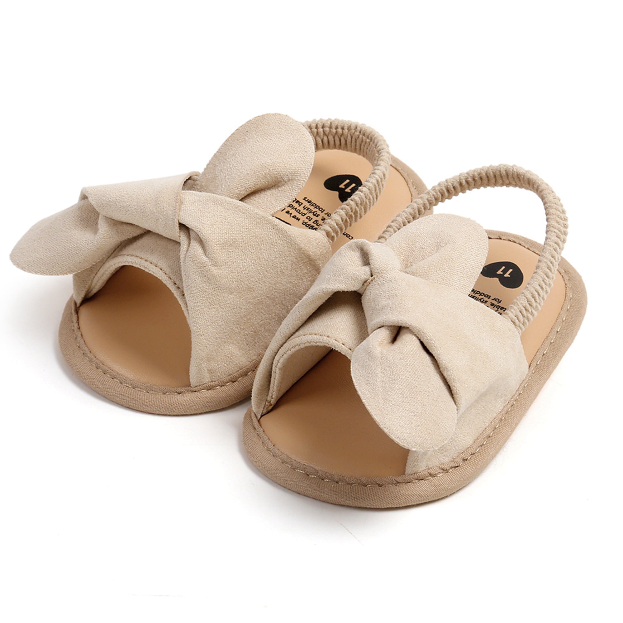 KelaJuan Infant Baby Girls Sandals Cute Bowknot Anti-Slip Soft Sole Princess Shoes Beach Slipper ...