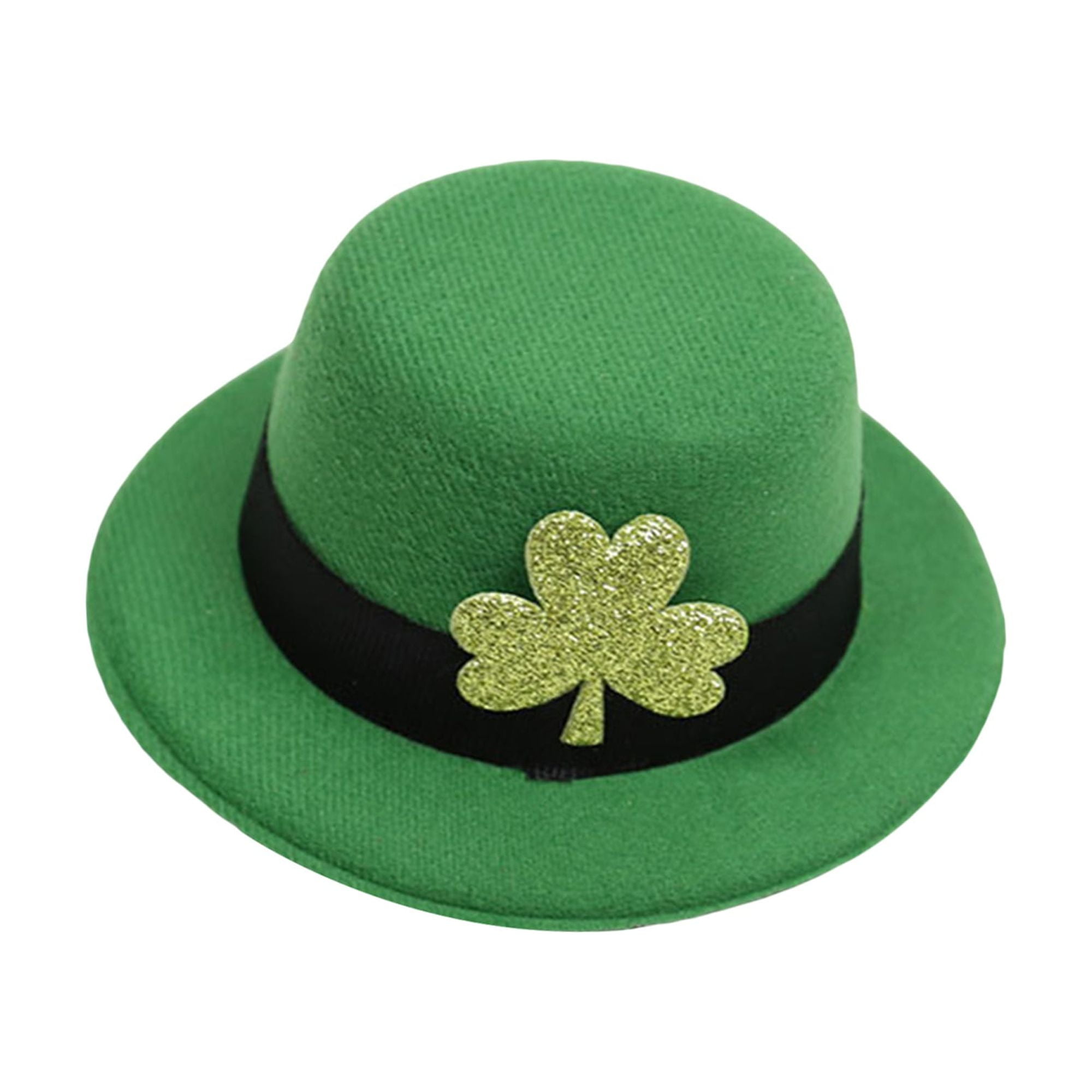KelaJuan Mini Leprechaun Hats Green Top Hats Shamrock Party Hats with ...