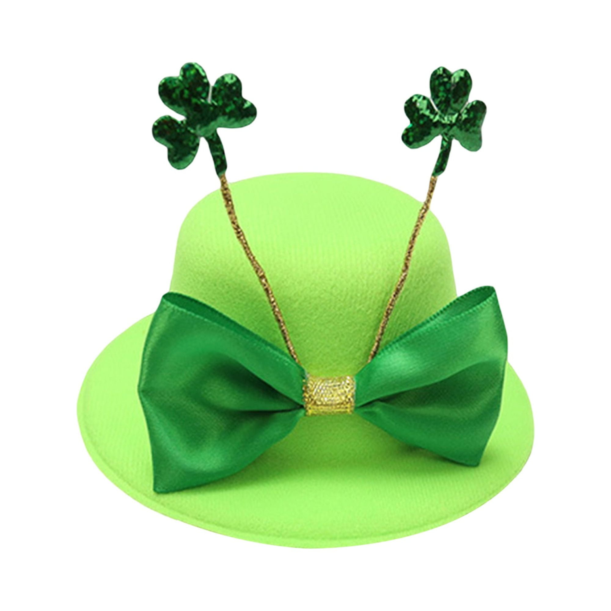 KelaJuan Mini Leprechaun Hats Green Top Hats Shamrock Party Hats with ...