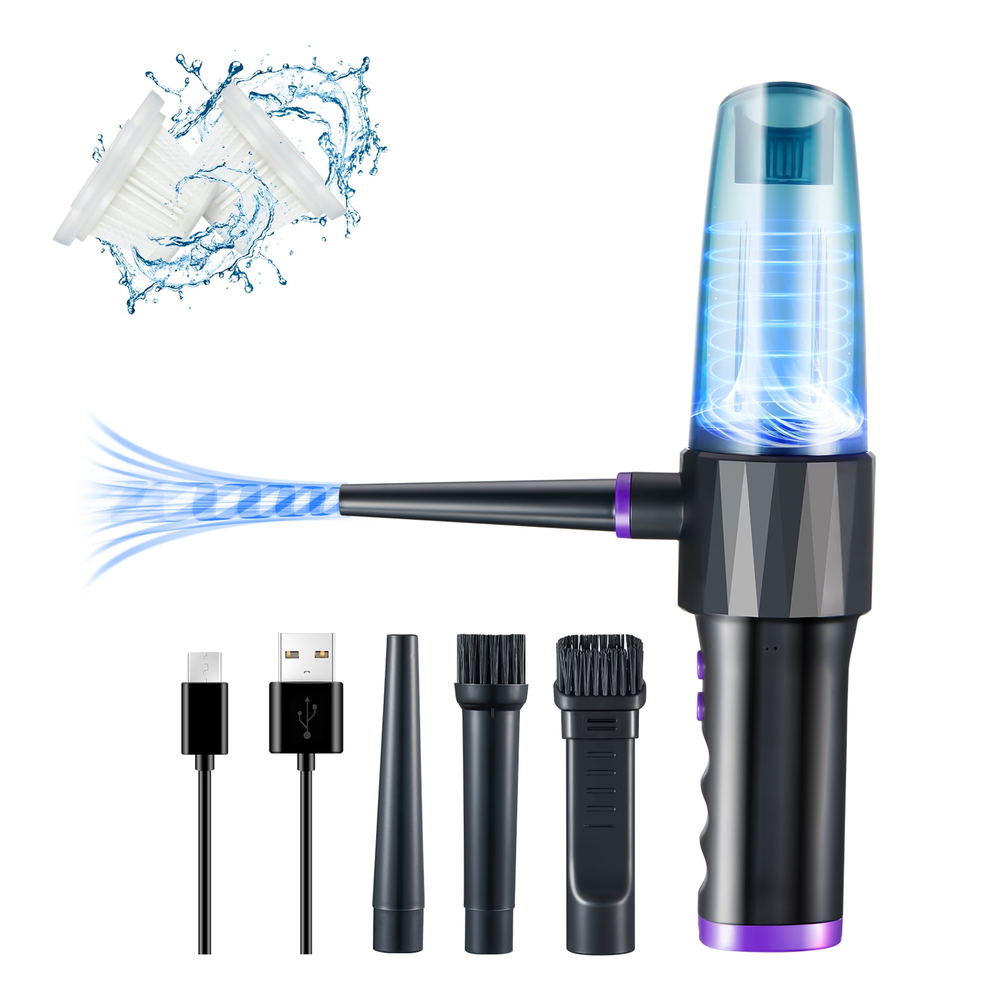 KelaJuan Portable Car Vacuum Cleaner, Handheld 2-In-1 Electronics ...