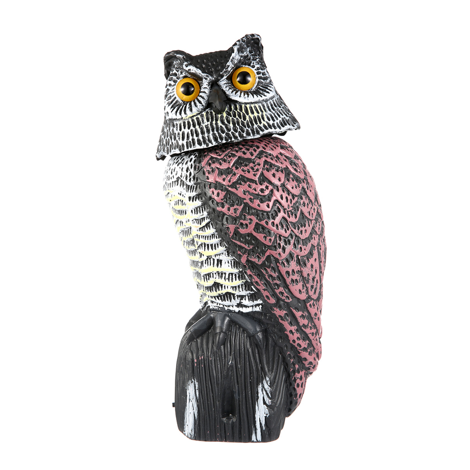 KelaJuan Realistic Rotating Owl Decoy, 360 Rotate Repellent Pest ...