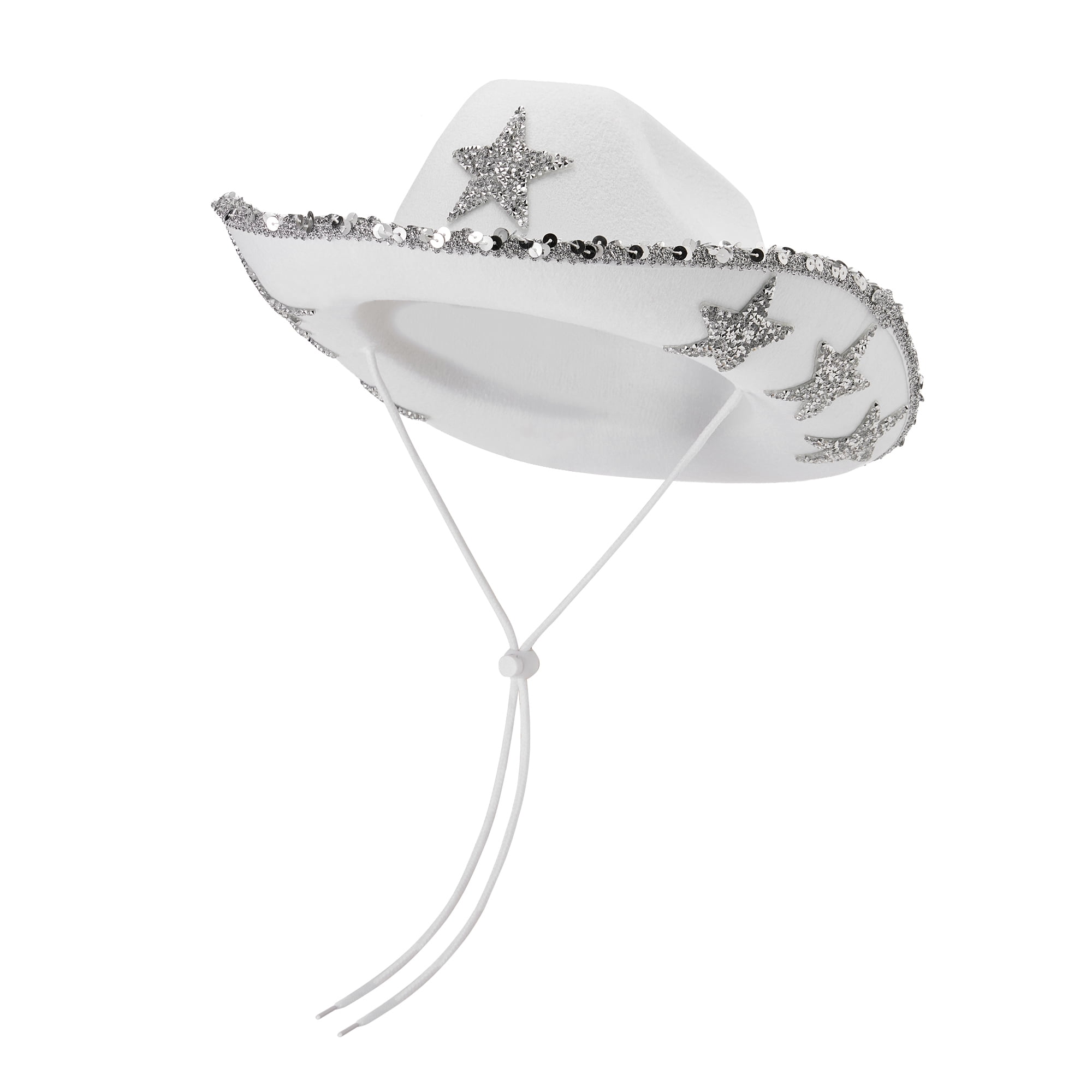 KelaJuan Women Western Cowboy Hat Sequin Stars Cowgirl Party Hat for ...