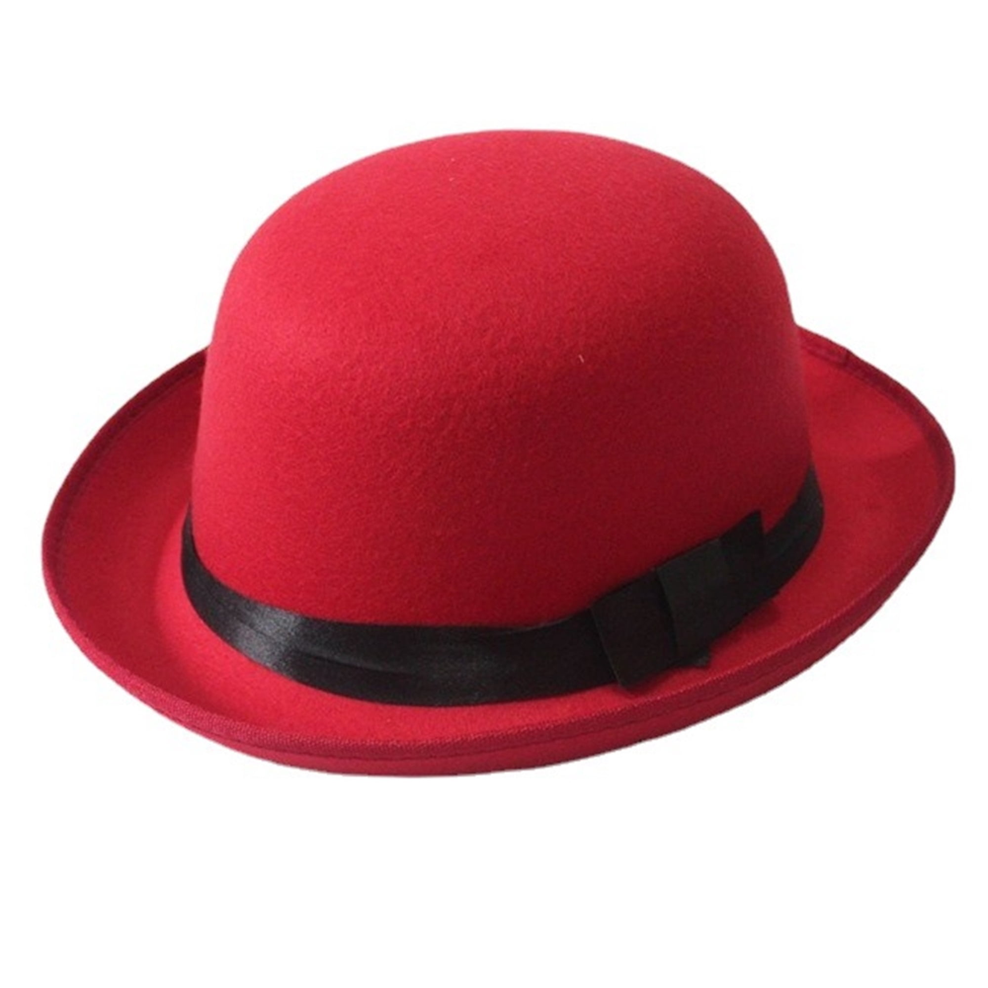 KelaJuan Women's Melon Bowler Hat Vintage Felt Hat Cloche Church Hats ...
