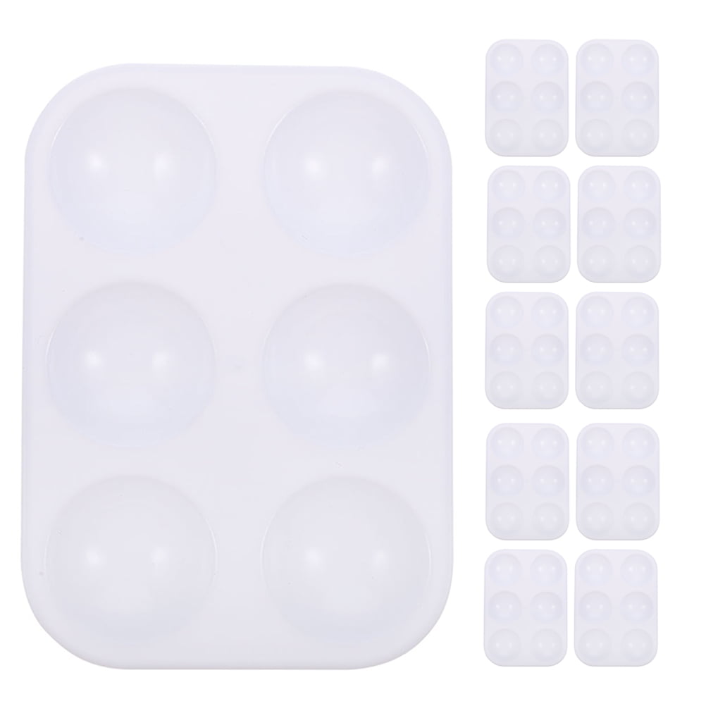 Hytrove Small Color Mixing Tray Watercolor Palette White PP 30Pcs ...