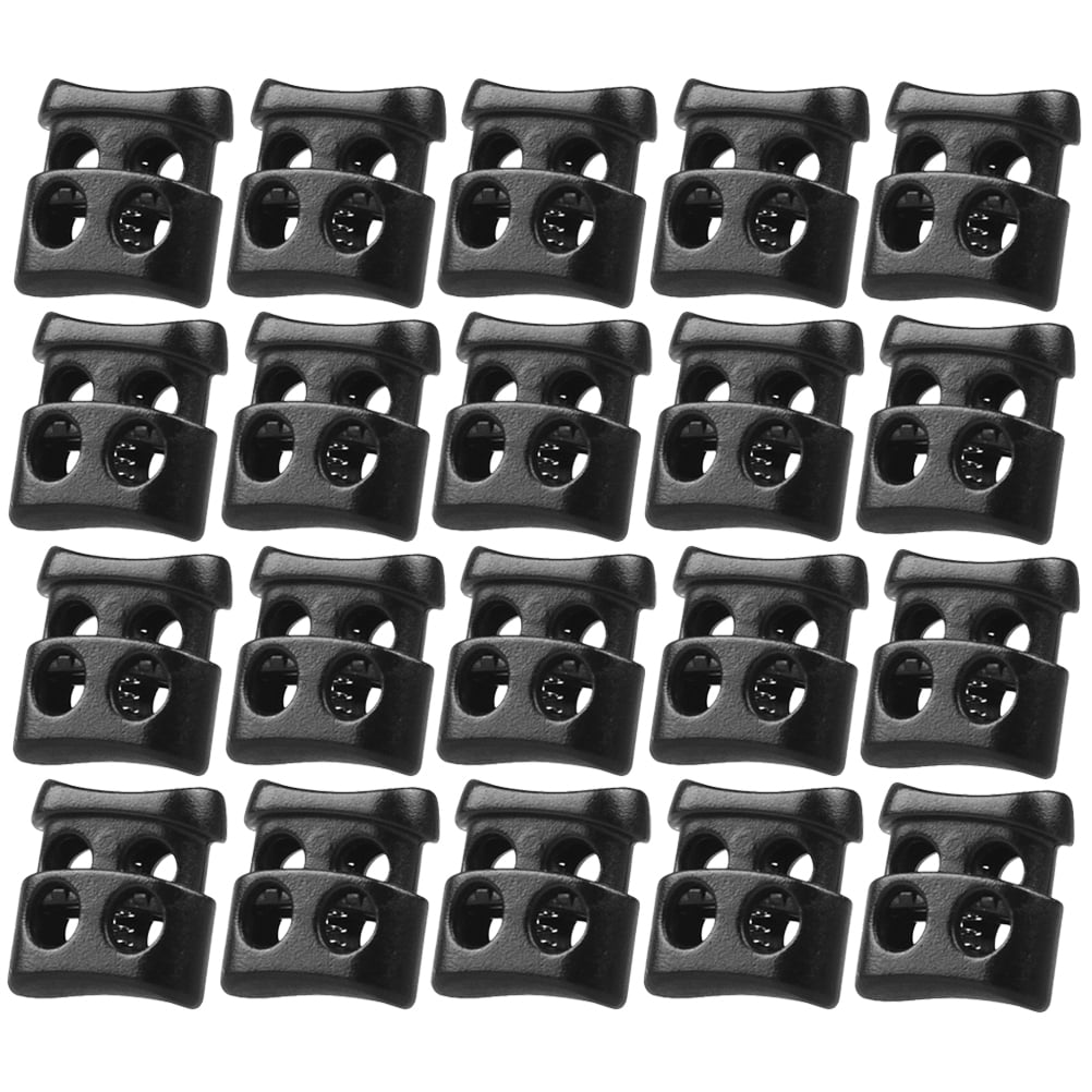 Kelingqi 5 Sets Cord Locks with Double Holes Universal Adjustable Clamp ...