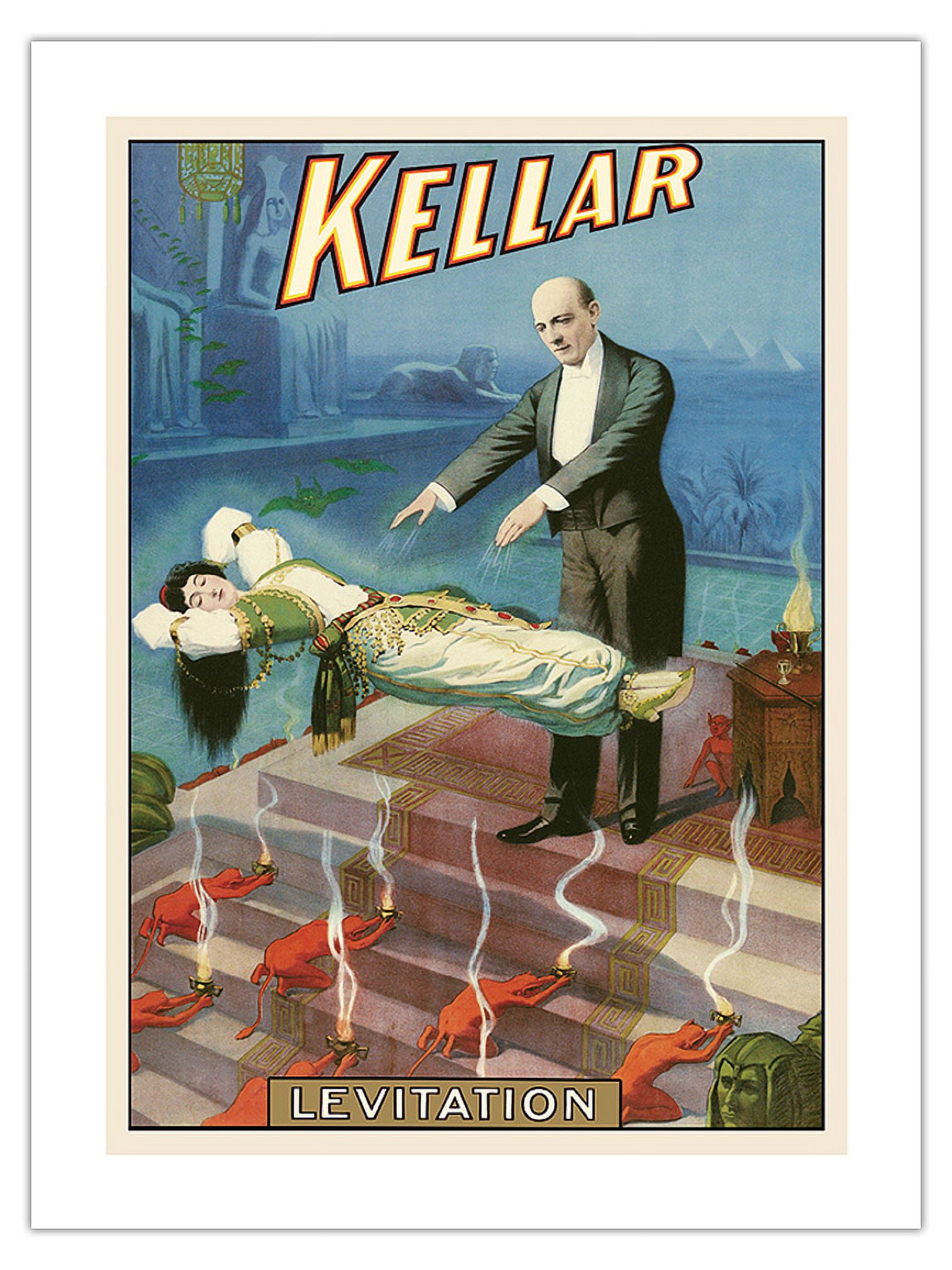 Kellar - Levitation of Princess Karnac - Vintage Magic Poster c.1900 ...