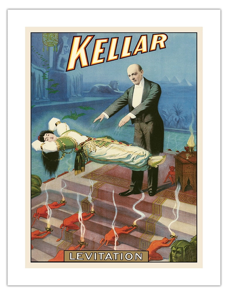 Kellar - Levitation of Princess Karnac - Vintage Magic Poster c.1900 ...