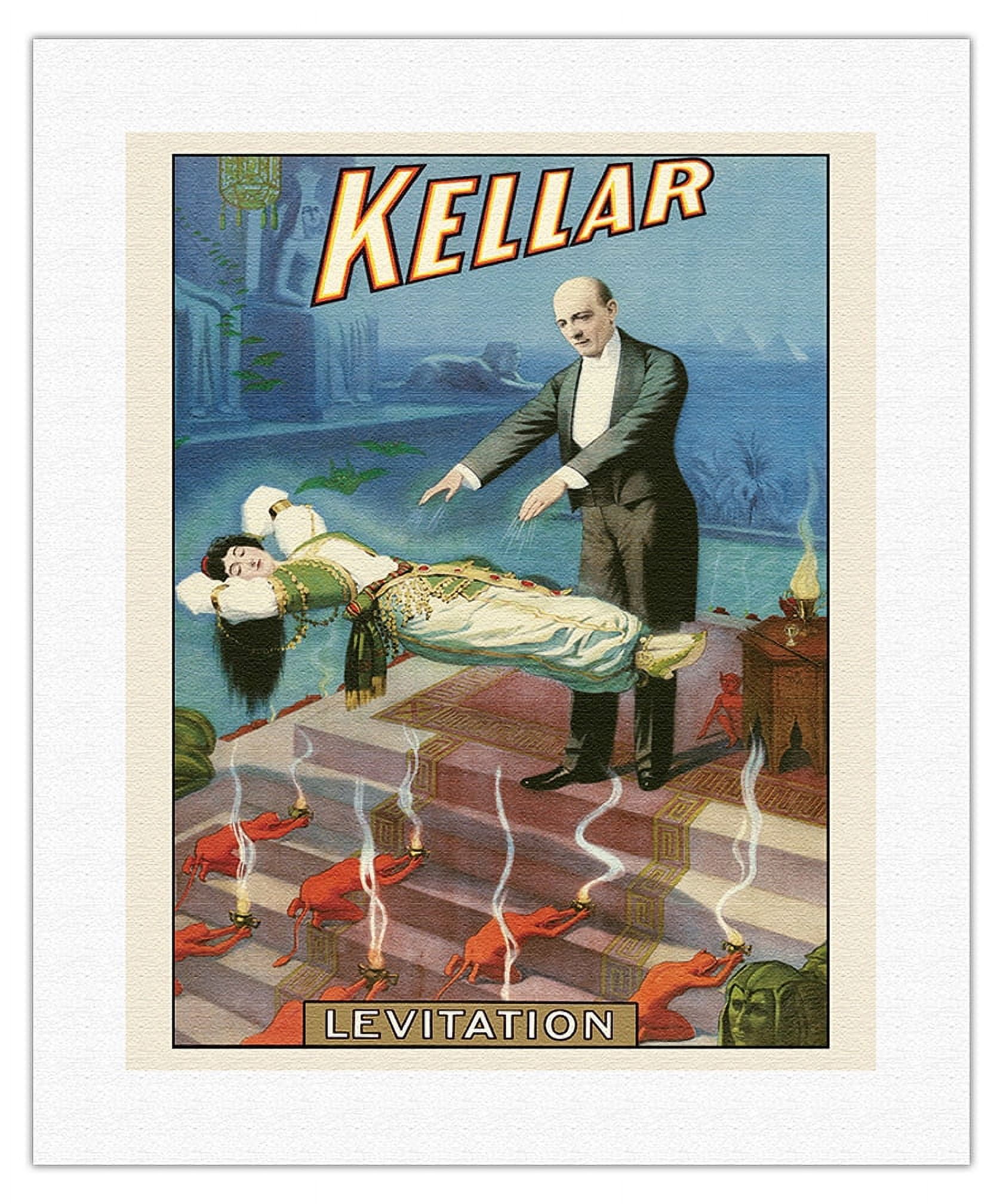 Kellar - Levitation of Princess Karnac - Vintage Magic Poster c.1900 ...