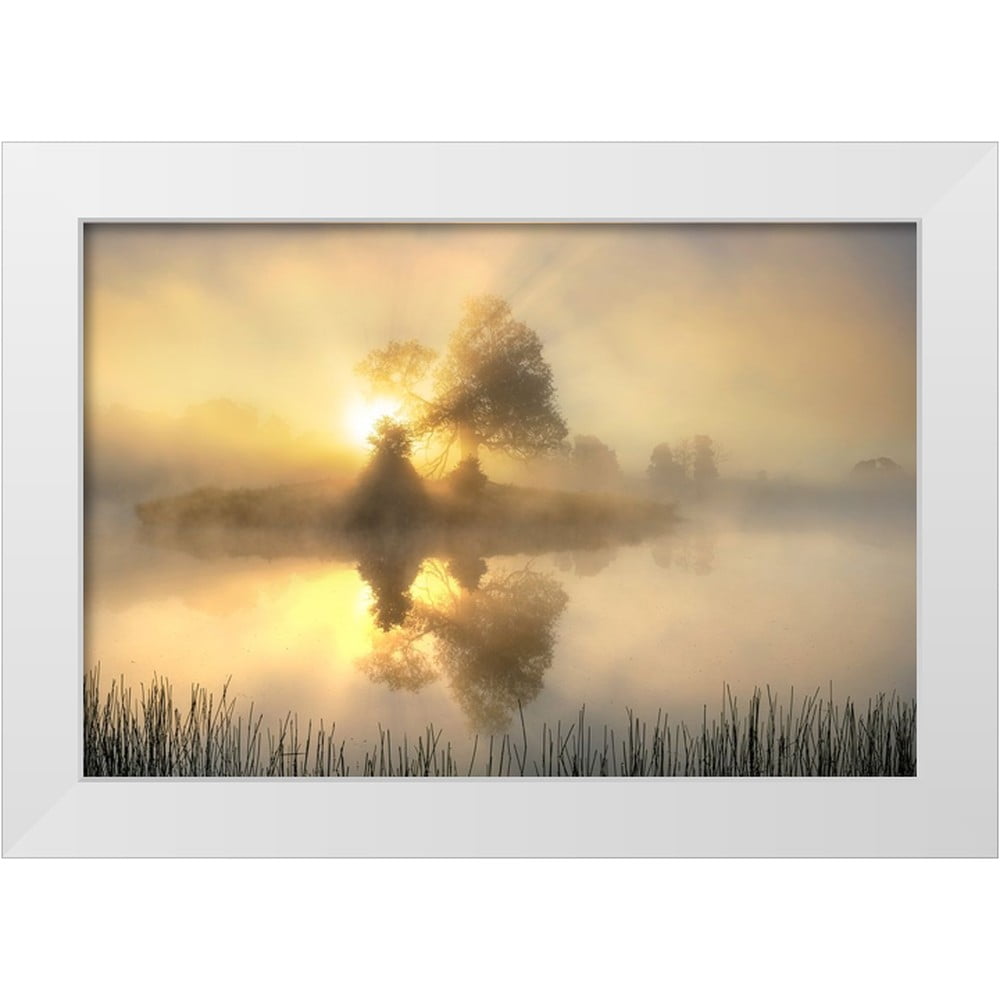 Keller 18x13 White Modern Wood Framed Museum Art Print Titled - Light ...