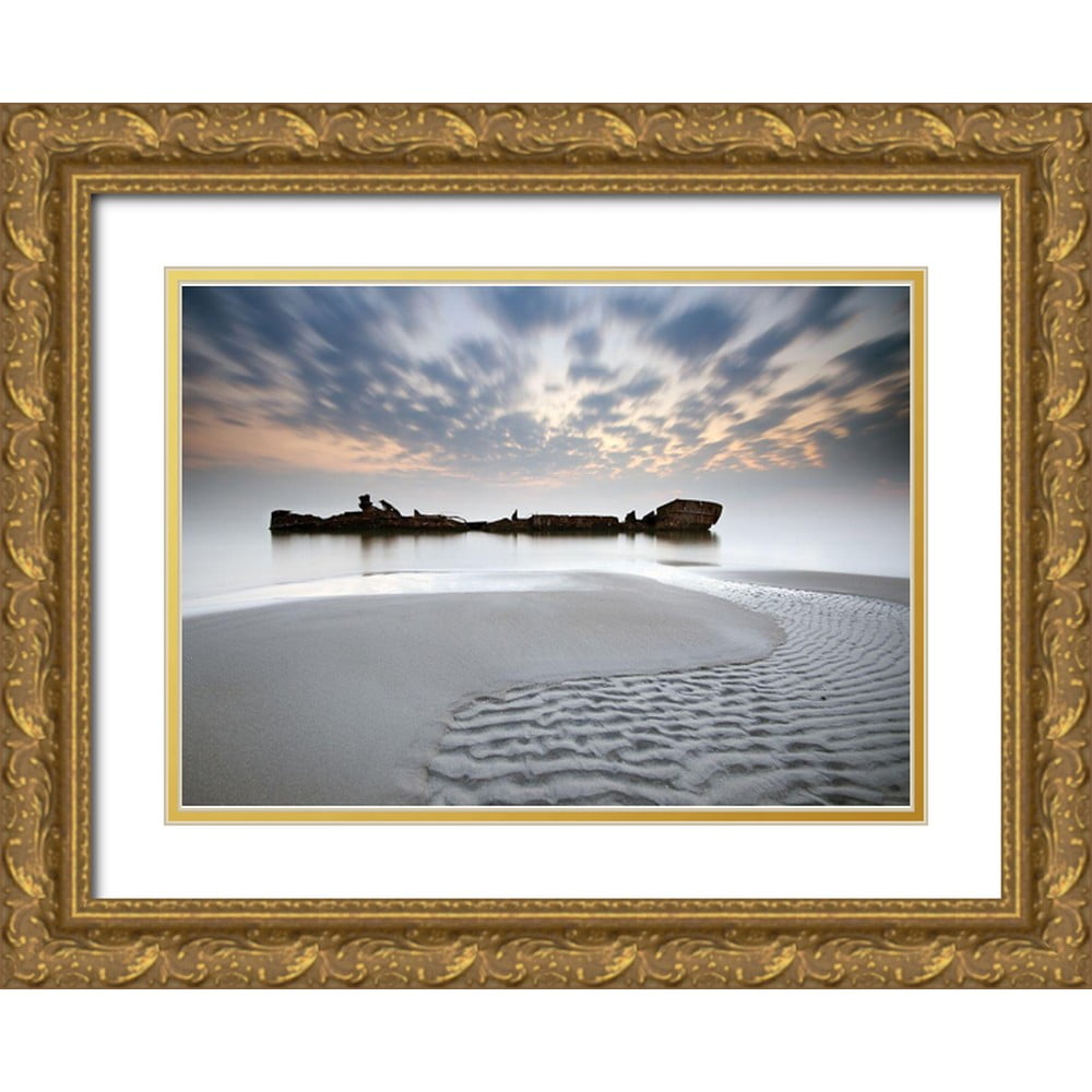 Keller 18x14 Gold Ornate Wood Framed with Double Matting Museum Art ...