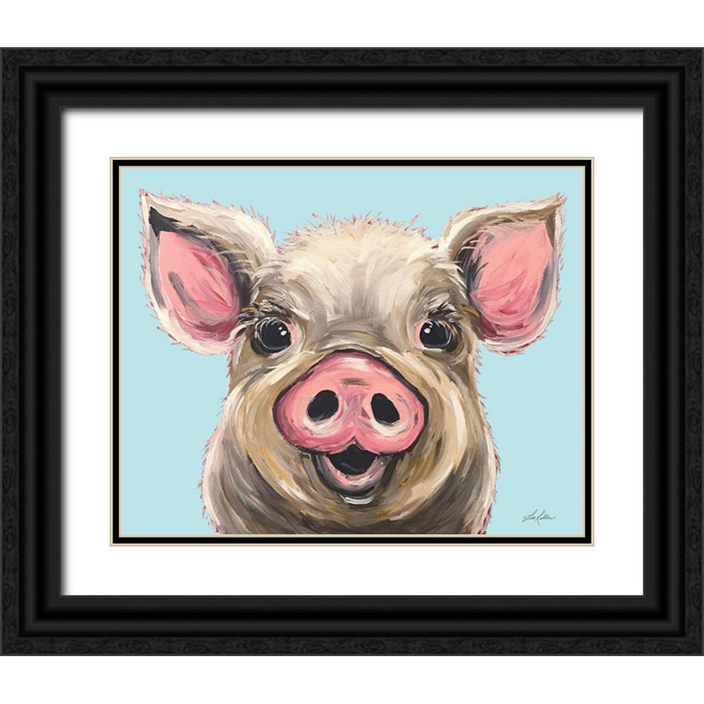 Keller, Lee 14x12 Black Ornate Wood Framed with Double Matting Museum ...