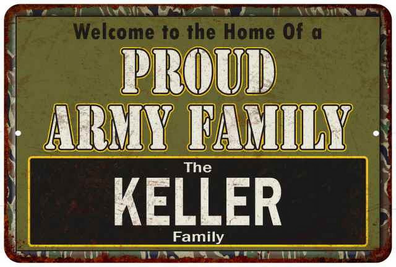 Keller Proud Army Family Gift 8x12 Metal Sign 208120023290 - Walmart.com