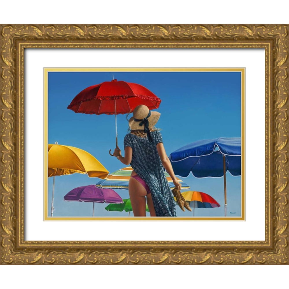 Kelley, Paul 24x19 Gold Ornate Wood Framed with Double Matting Museum ...