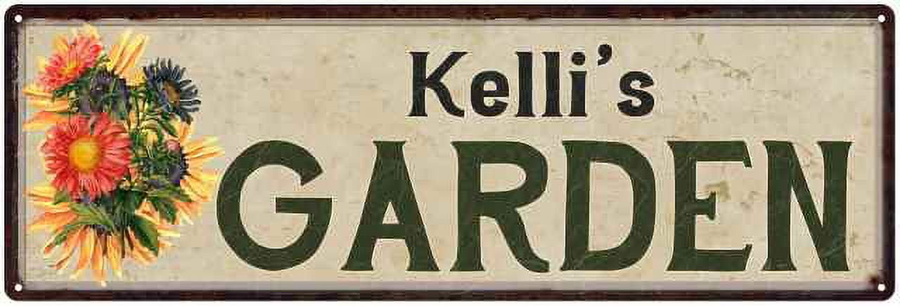 Kelli's Garden Sign Flower Chic Decor 6x18 Sign Gift 106180017369 ...