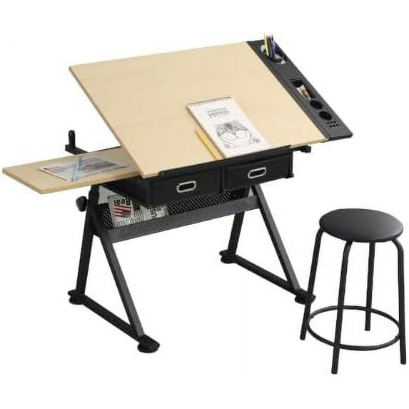 Kelligo Adjustable Drafting Table, Adjustable Drawing Drafting Table ...