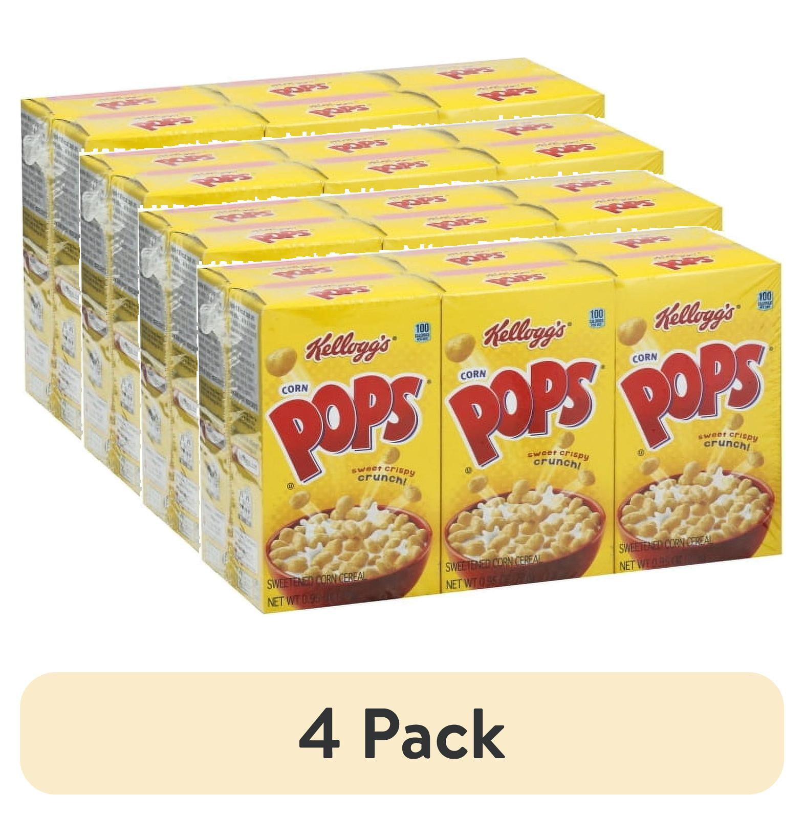 (4 pack) Kellogg's Corn Pops Original Cold Breakfast Cereal Handy Packs ...