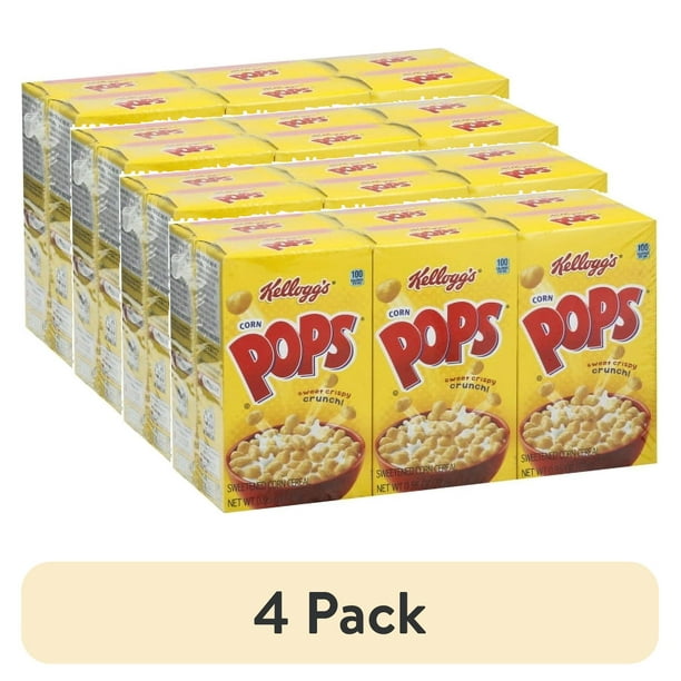 (4 pack) Kellogg's Corn Pops Original Cold Breakfast Cereal Handy Packs ...