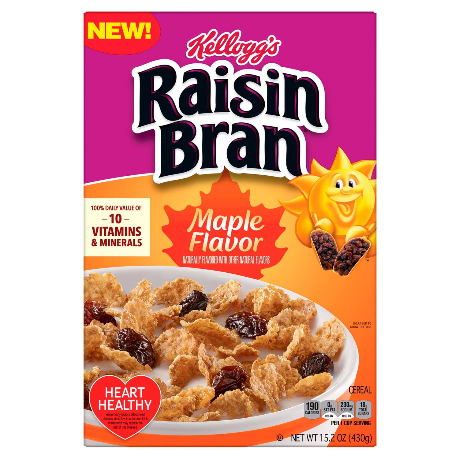 Kellogg Raisin Bran Maple Multivitamins Cereal - Walmart.com