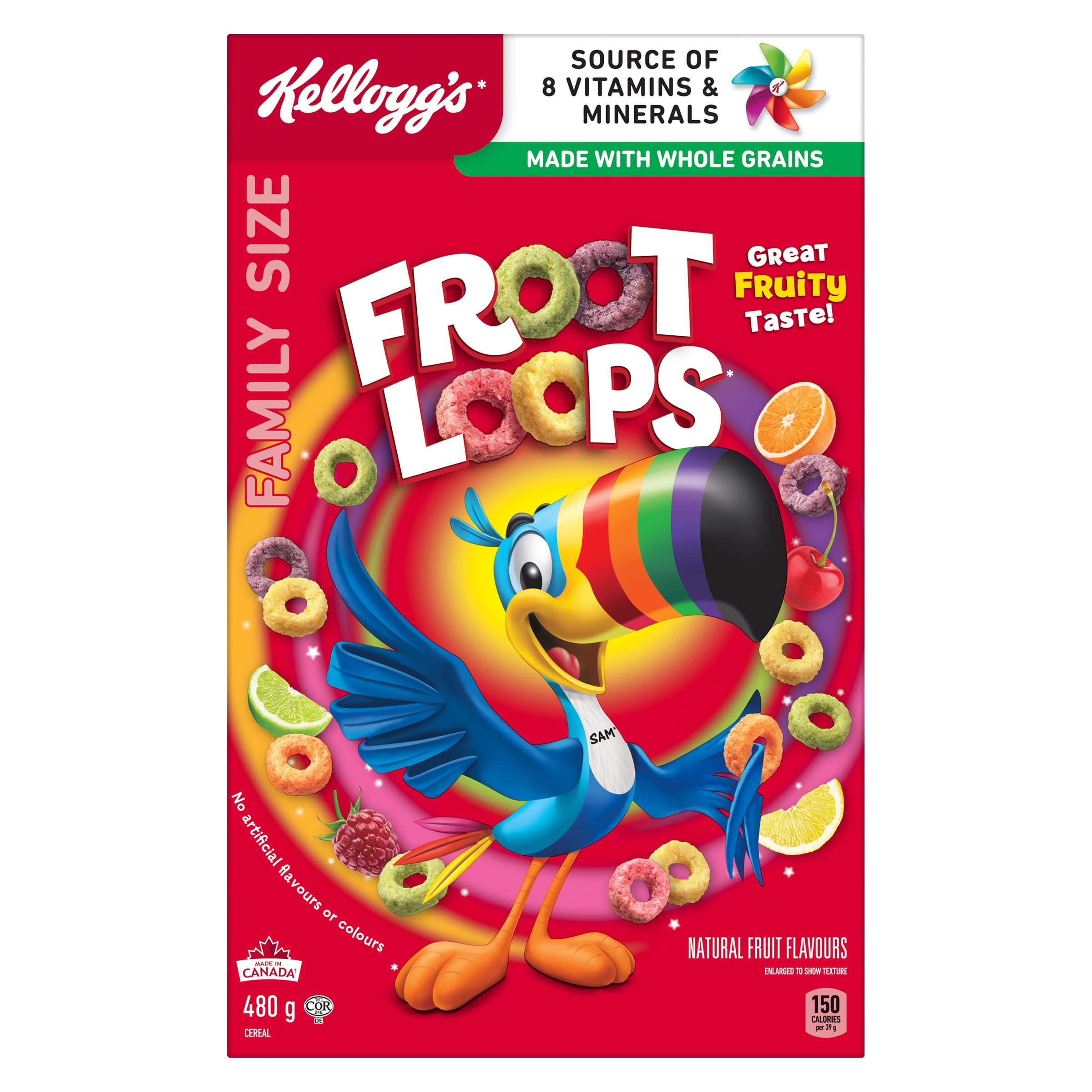 Kellogg,S Froot Loops Cereal, Family Size, 580G/20.5Oz., {Imported From ...