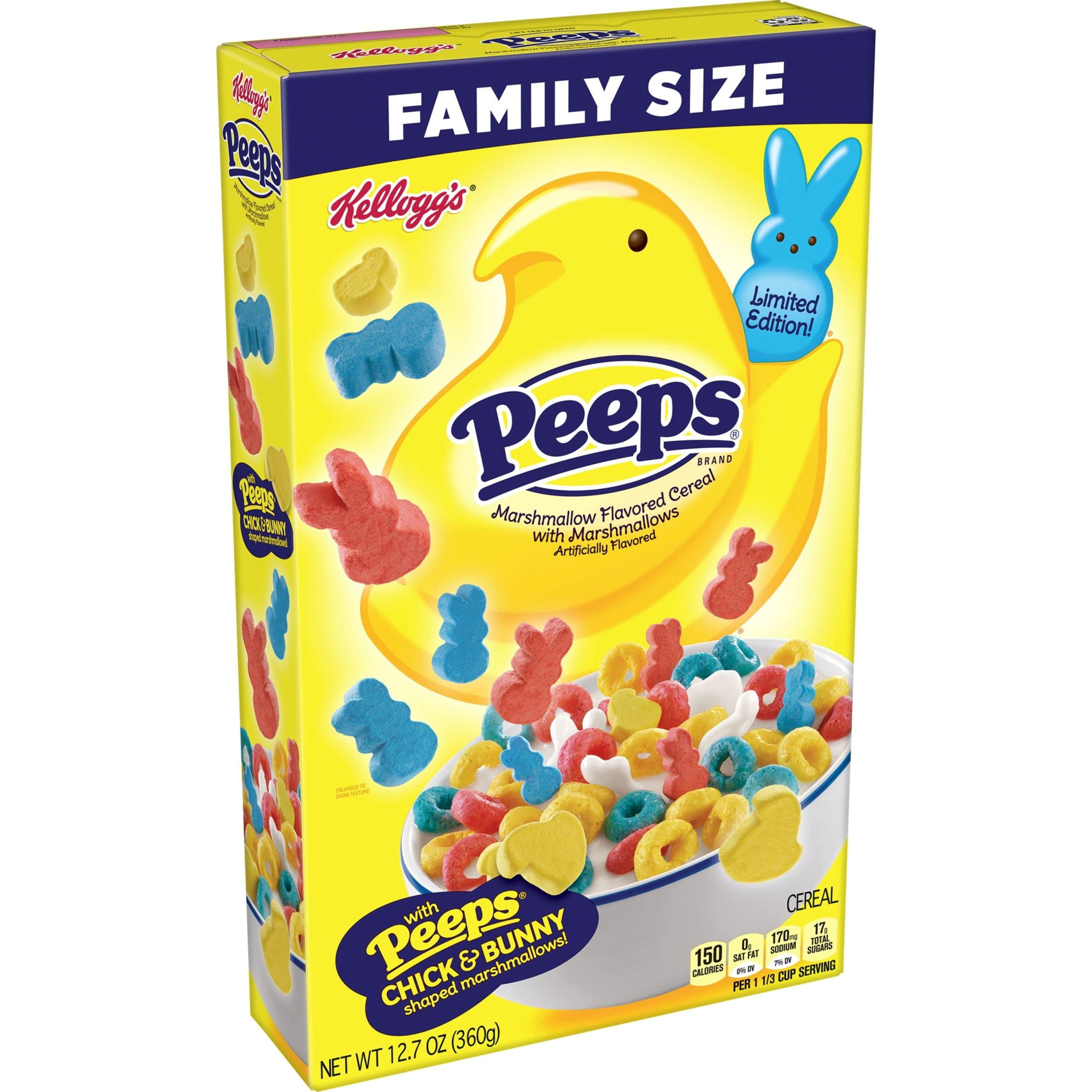 Kellogg,S Peeps Breakfast Cereal, 8 Vitamins And Minerals, Kids Easter ...