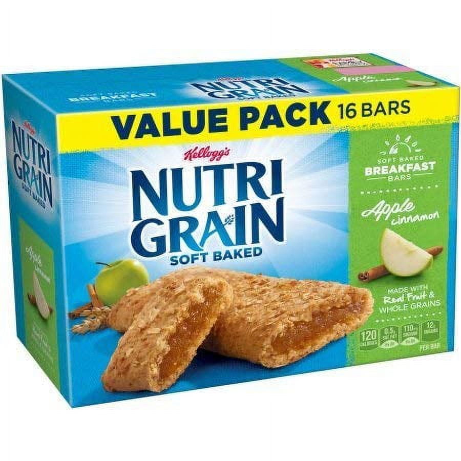 Kellogg's Nutri-Grain 1.3oz Apple Cinnamon Soft Baked Breakfast Bar 16 ...