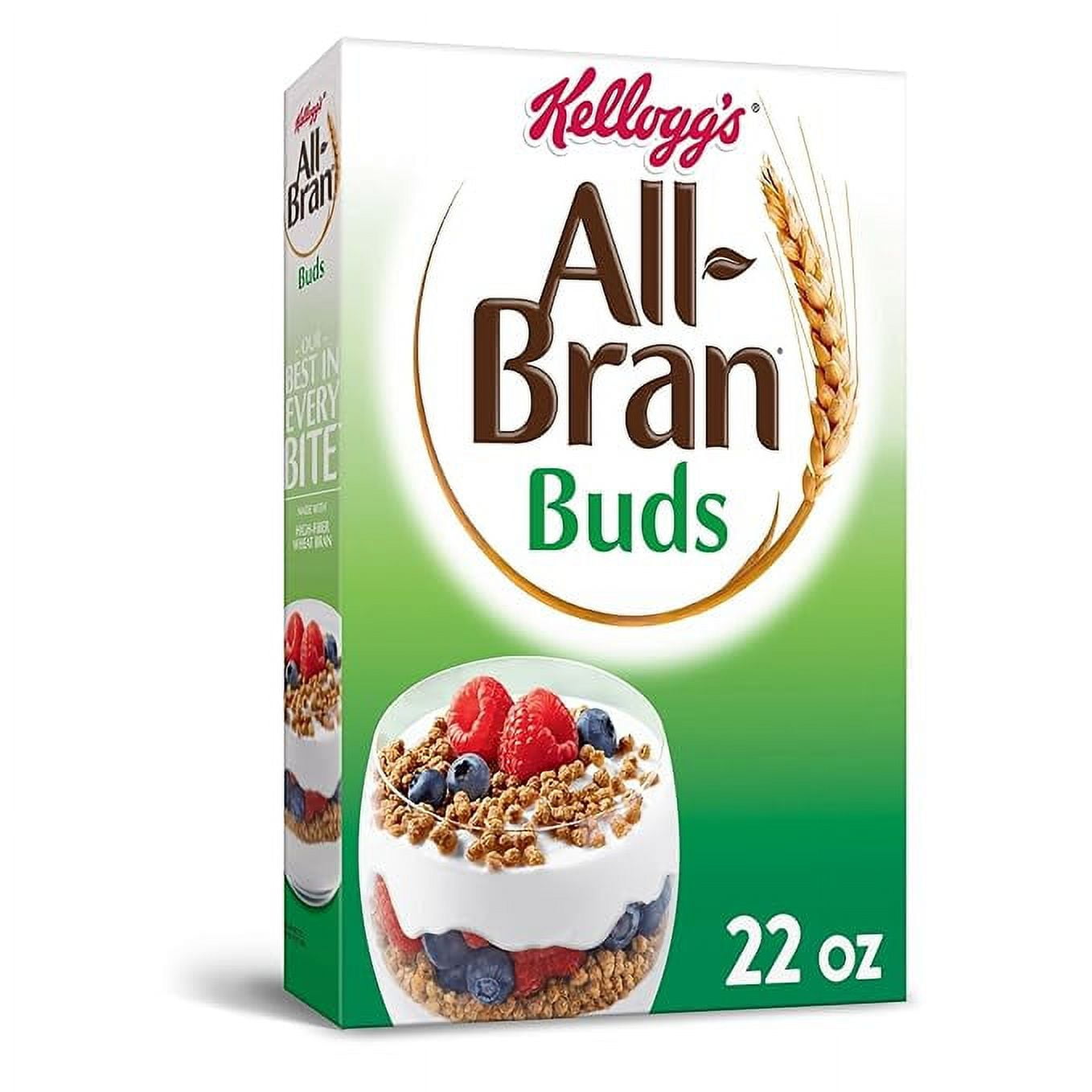 Kellogg's All-Bran Buds Breakfast Cereal with Wheat Bran and Fiber ...