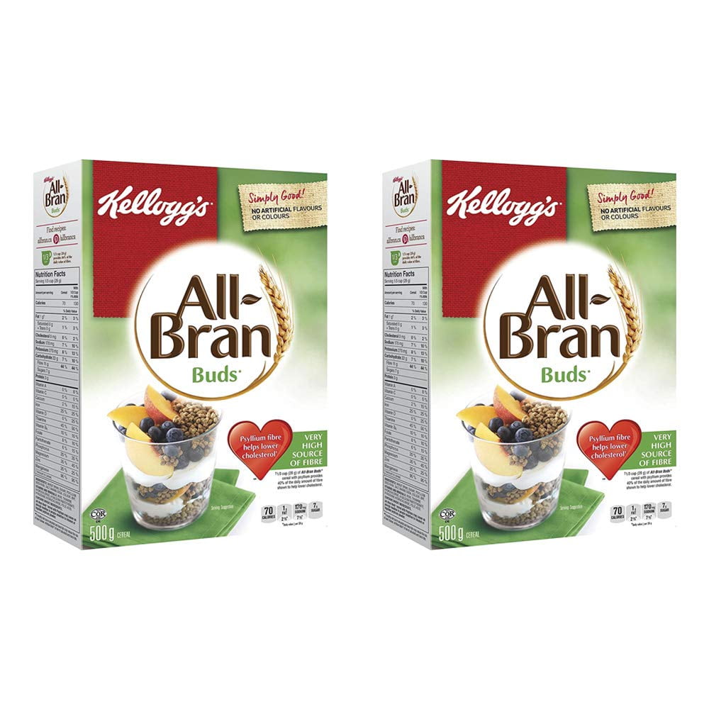 Kellogg's All Bran Buds Cereal 500g/17.6oz, ITL1 2-Pack (Imported from ...