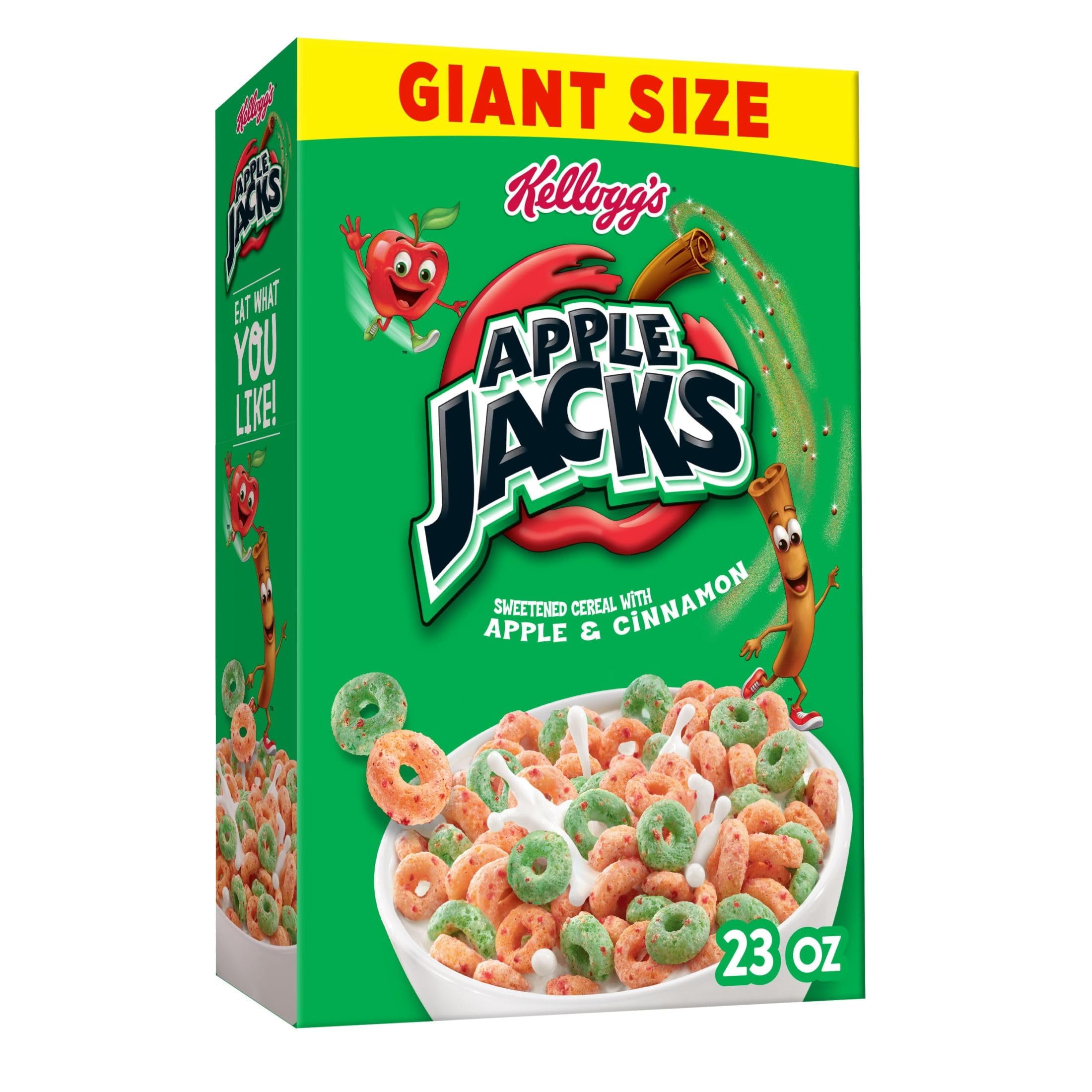 Kellogg’s Apple Jacks Breakfast Cereal, Kids AIS1 Snacks, Family ...