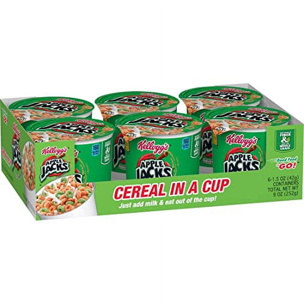 Kelloggâ€™s Apple Jacks Cold Breakfast Cereal Cups, 8 Vitamins and ...