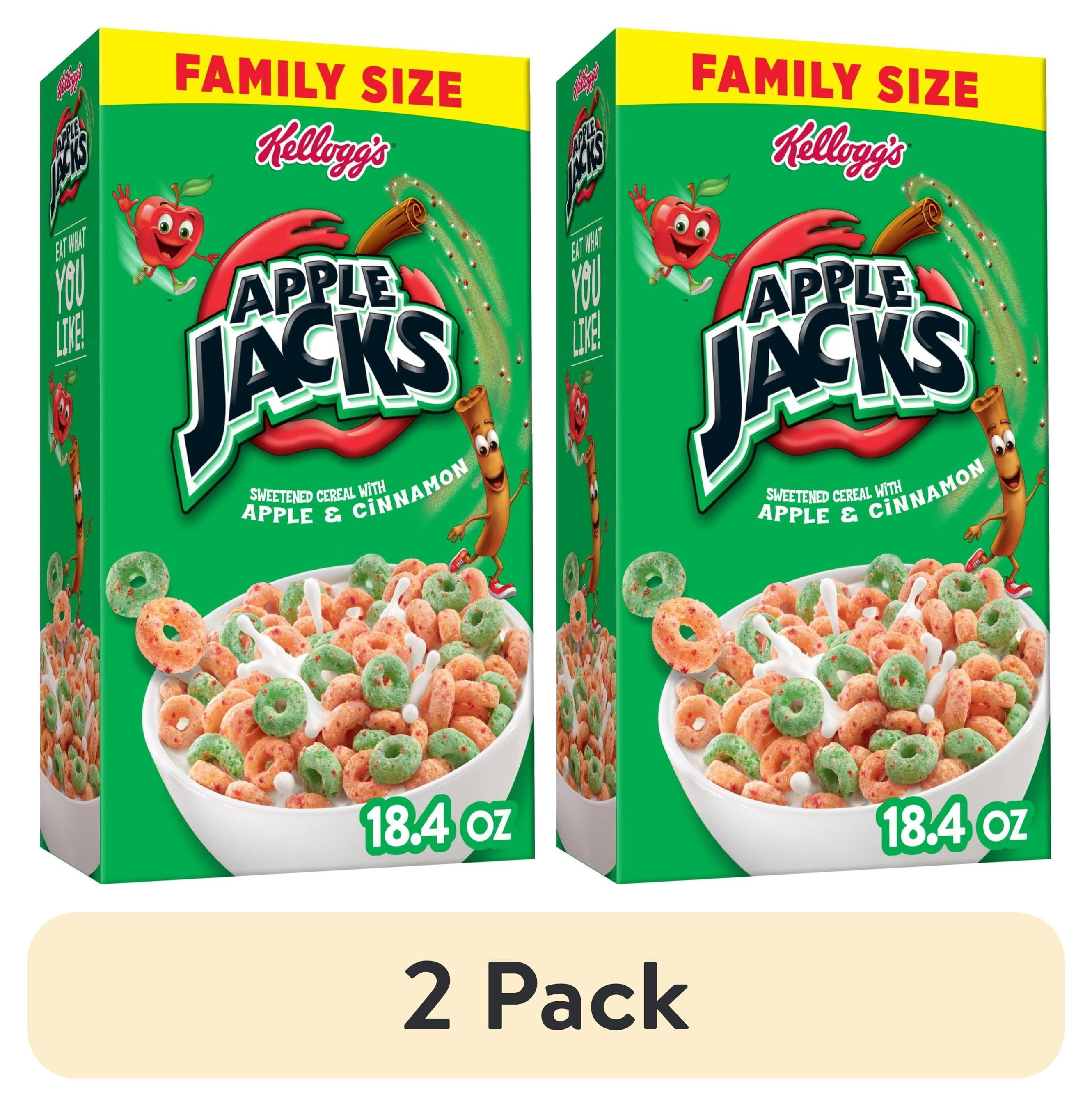 (2 pack) Kellogg's Apple Jacks Breakfast Cereal, Kids Snacks, Family ...