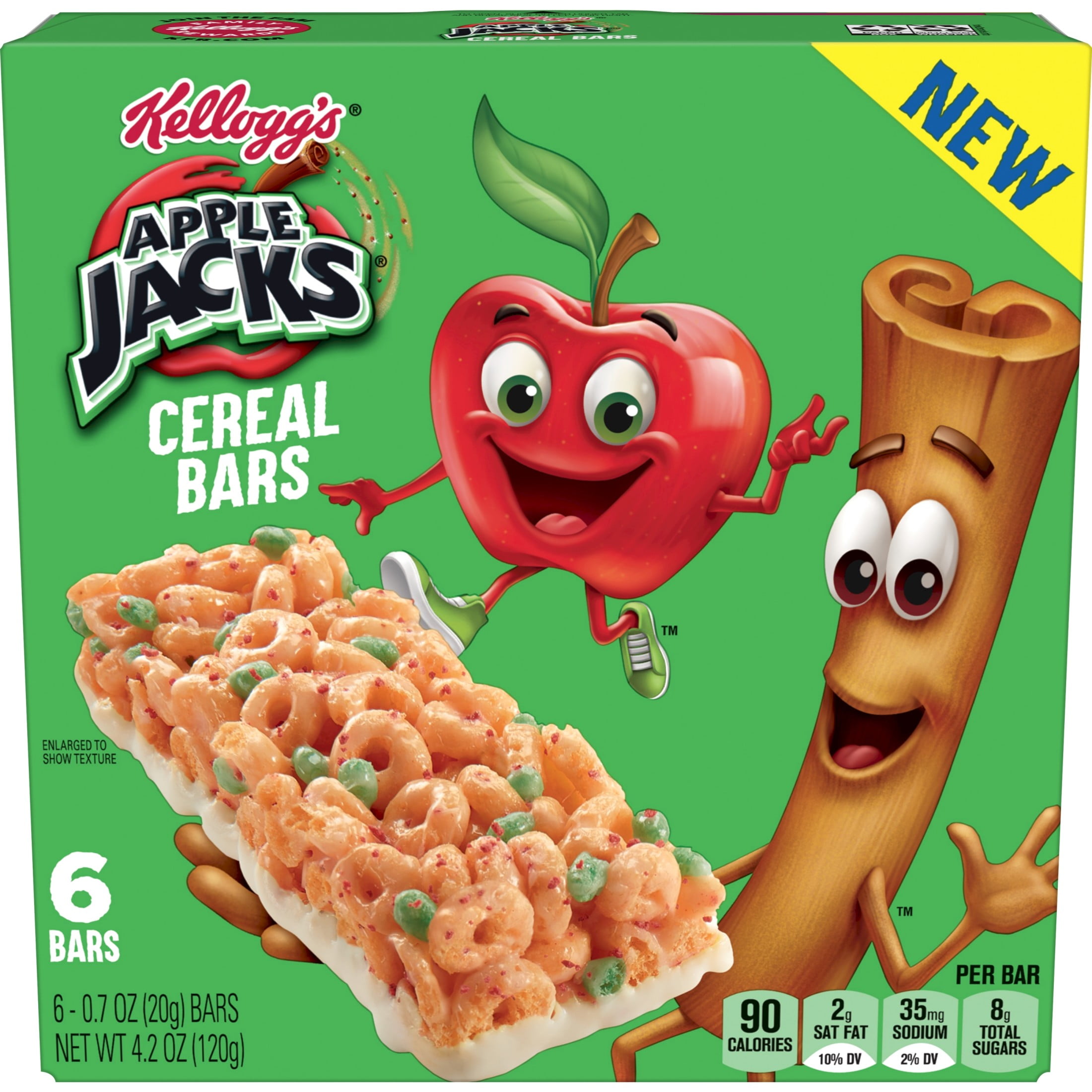 Kellogg's Crunchy Apple Jacks Cereal Bars, Crispy Ready-to-Eat ...