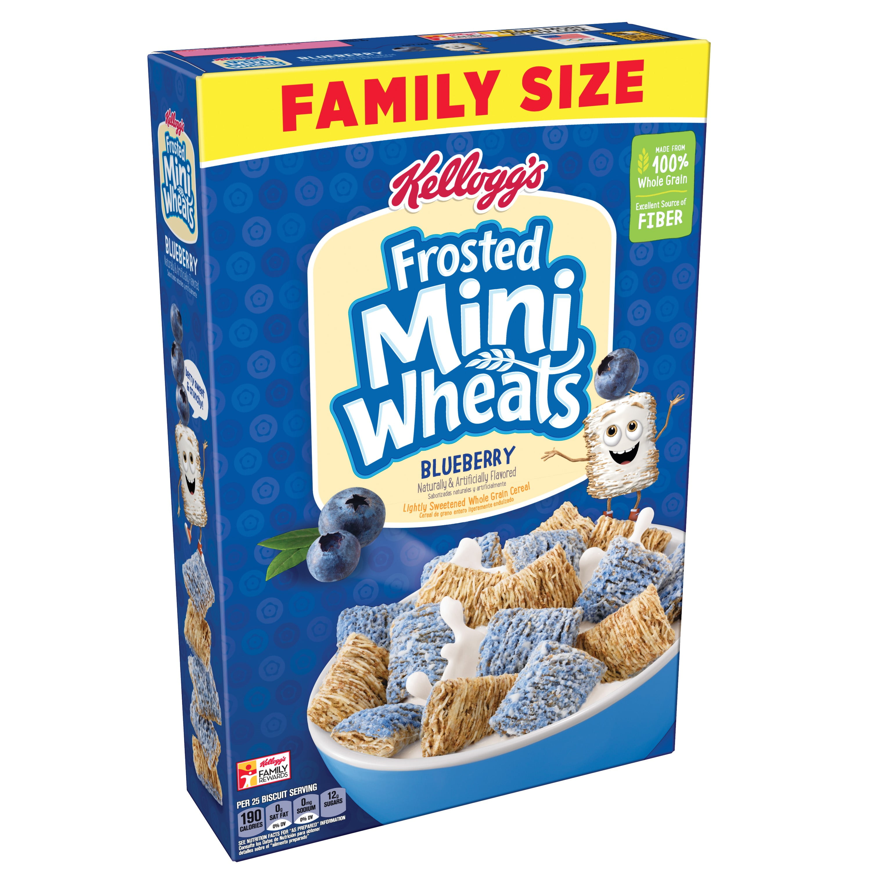 Kellogg's Breakfast Cereal Frosted Mini-Wheats Blueberry 21 oz ...