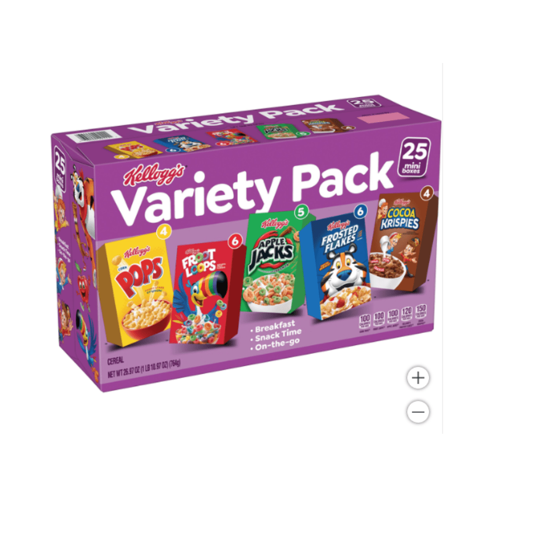 Kellogg's Cereal Mini Boxes, Variety Pack, 25 ct - Mini Cereal Boxes ...