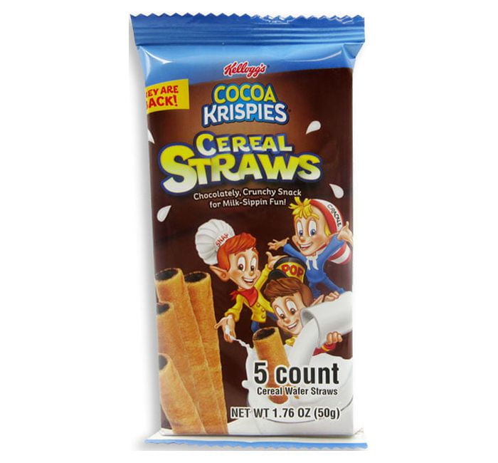Kellogg's Cereal Straws Cocoa Krispies Chocolate Edible Breakfast Straw ...