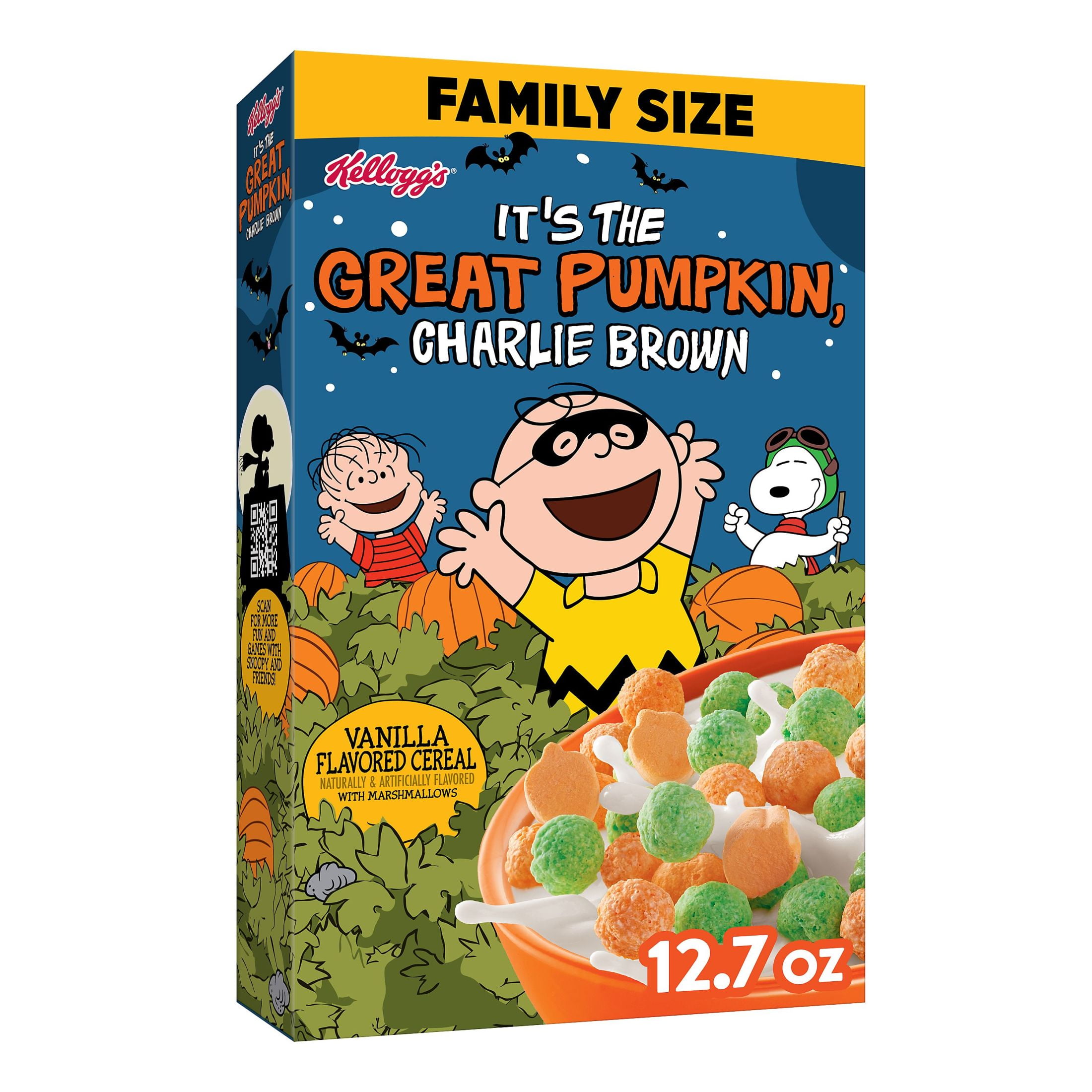 Kellogg's Charlie Brown Cold Breakfast Cereal, Halloween Cereal, Family ...
