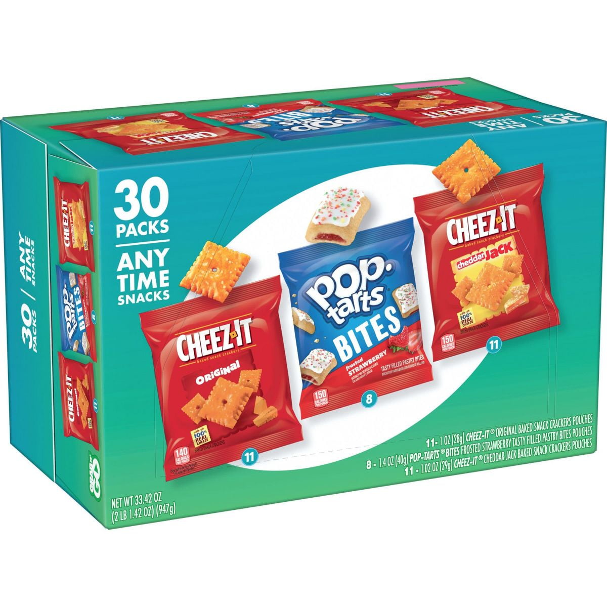 Kellogg's Cheez-It + PopTarts Snacks Variety Pack - 33.42oz - Walmart.com