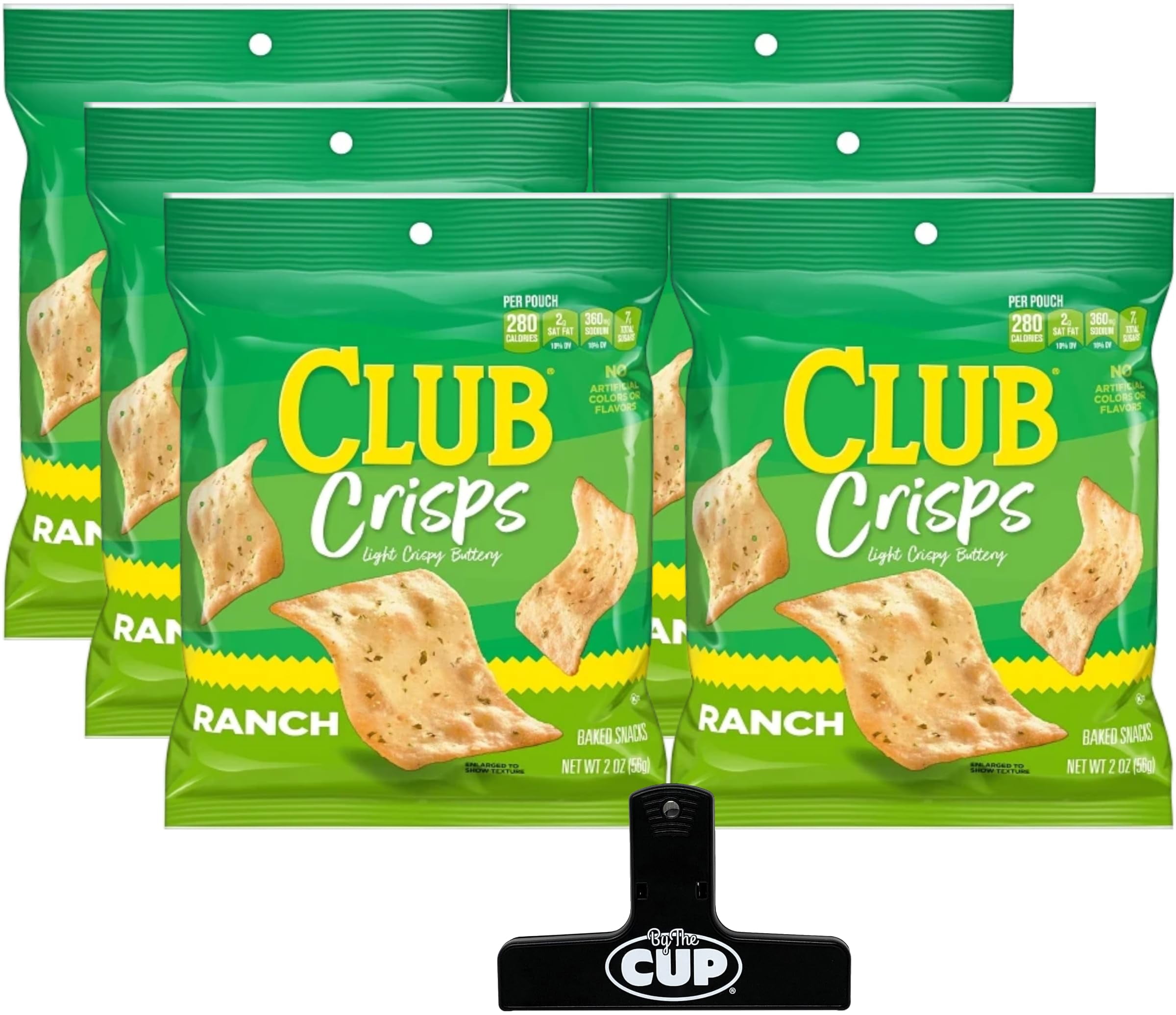 Kellogg's Club Crisps Ranch, STF9 2 oz (Pack of 6) with By The Cup Bag ...