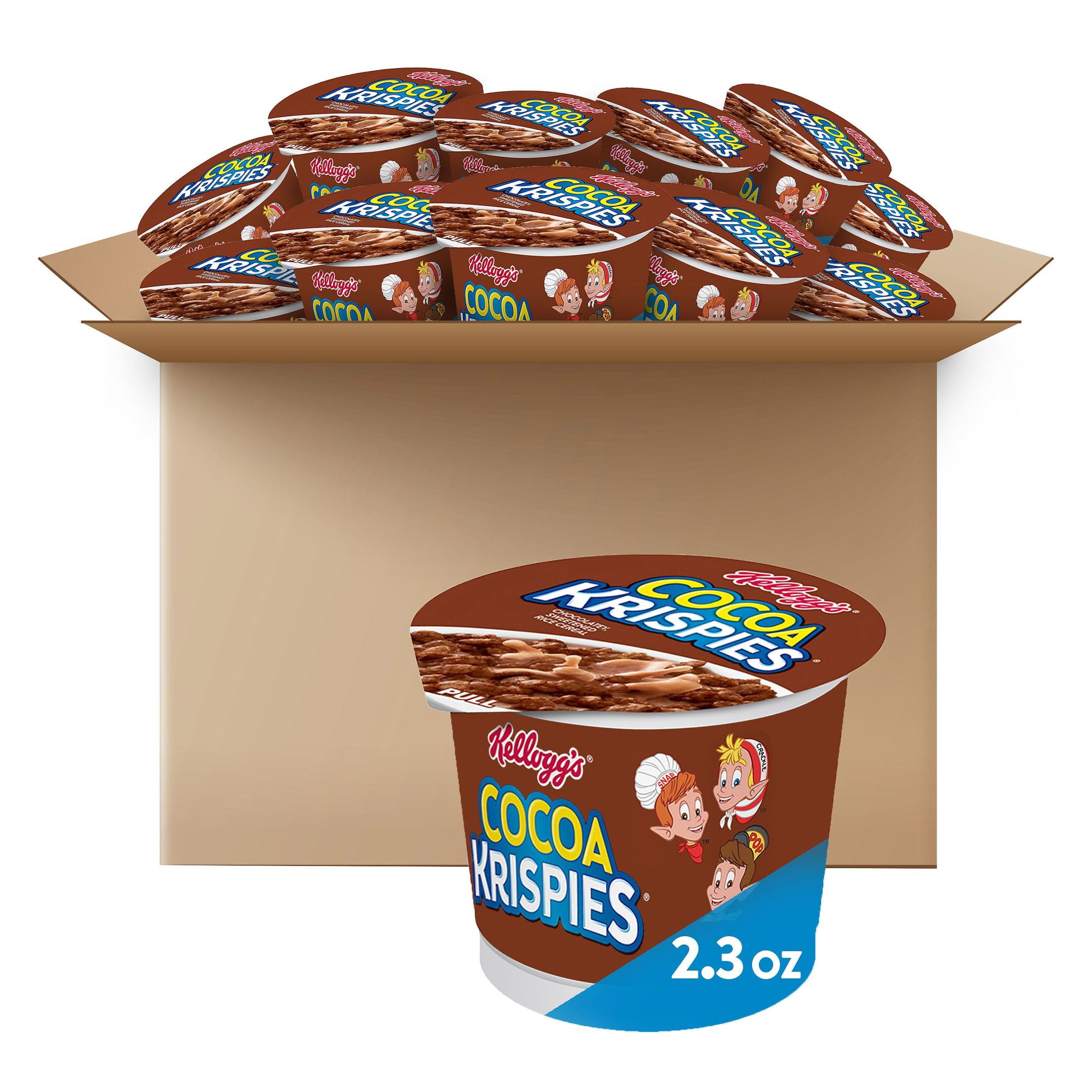 Kellogg's Cocoa Krispies Breakfast Cereal Cups, Kids Snack, Family Breakfast, Chocolatey Flavor ...