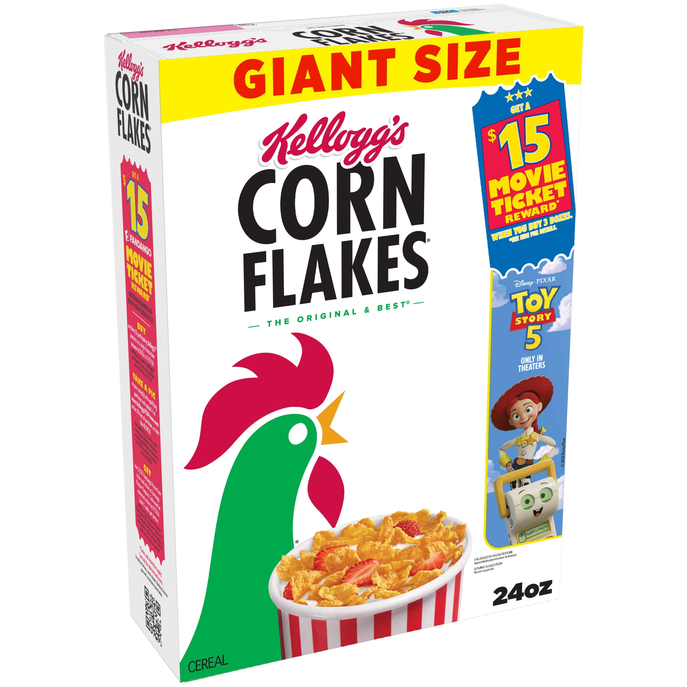 Kellogg's Corn Flakes Original Breakfast Cereal, 8 Vitamins and ...