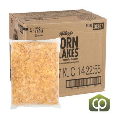 Kellogg's Corn Flakes Cereal, 728g/1.60lbs, 4/Case - Walmart.com