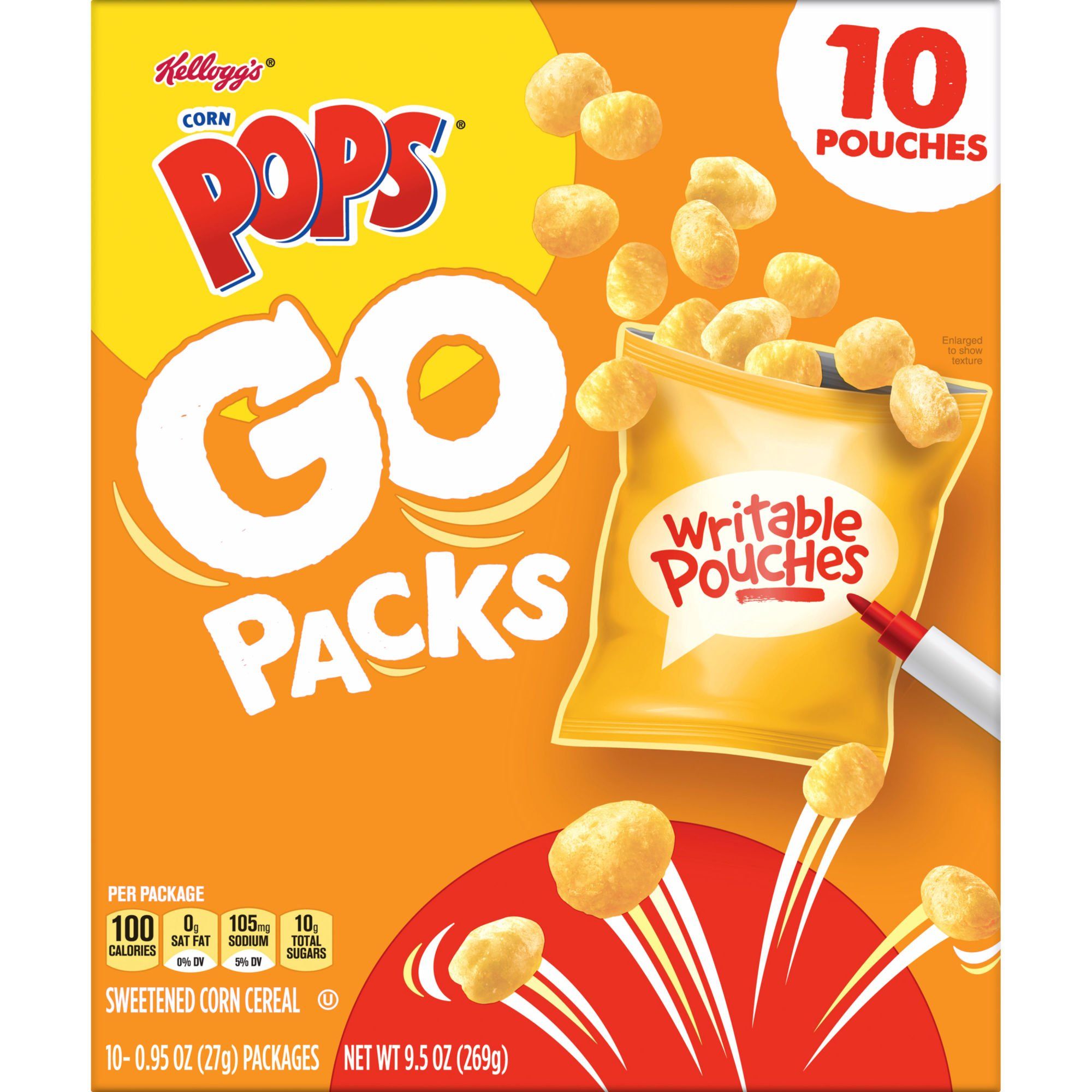 Kellogg's Corn Pops Go Packs 0.95 oz Pouches - 10 ct (Pack of 2 ...