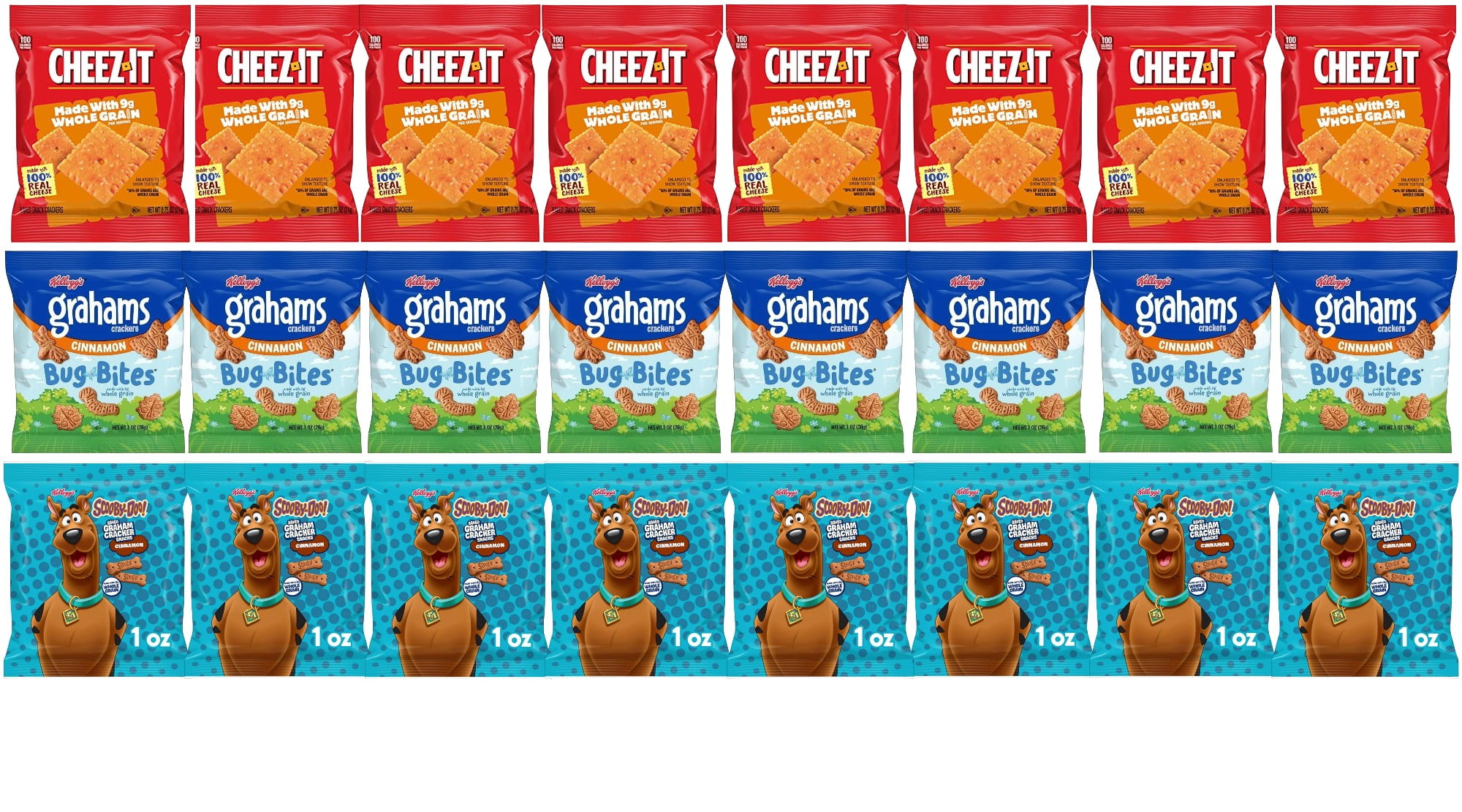 Kellogg's Cracker Variety Pack Cheez-It Bug Bites Scooby Doo 24 Count ...
