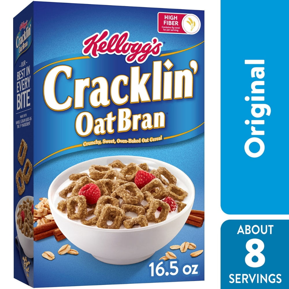 Kellogg's Cracklin' Oat Bran Breakfast Cereal Original, 16.5 oz - Walmart.com