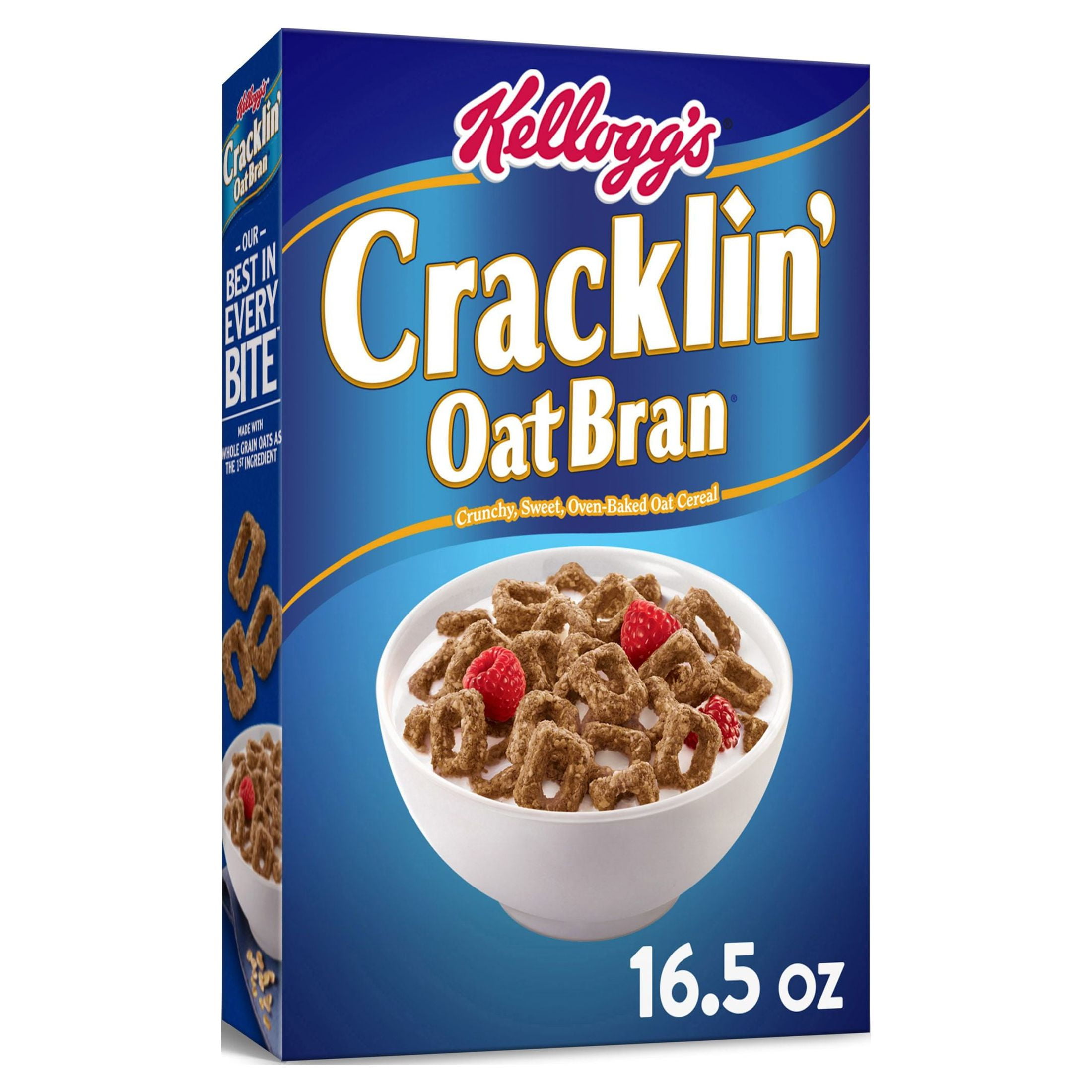 Kellogg's Cracklin' Oat Bran Cereal with Coconut Flakes, 16.5 oz Box ...