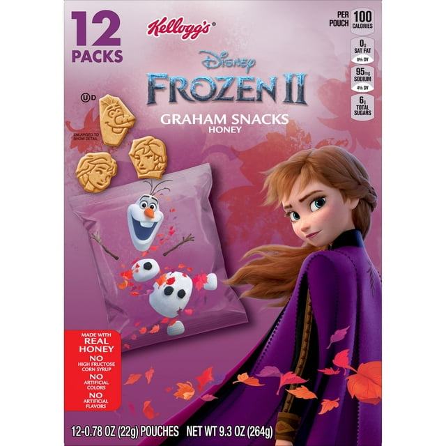 Kellogg's Disney's Frozen 2 Honey Graham Snacks, No High Fructose Corn ...