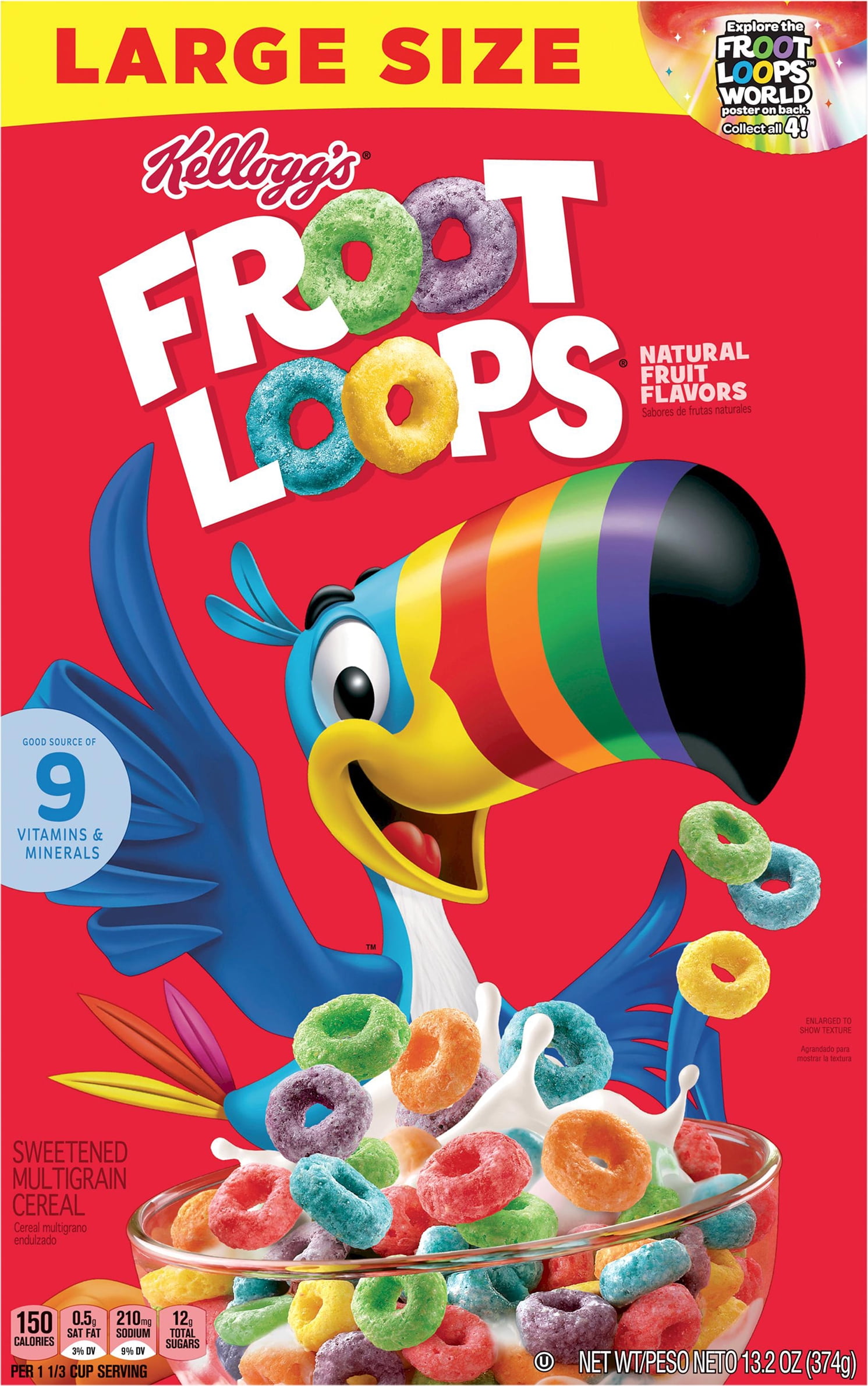 Kellogg's Froot Loops Breakfast Cereal, 13.2 oz Box - Walmart.com