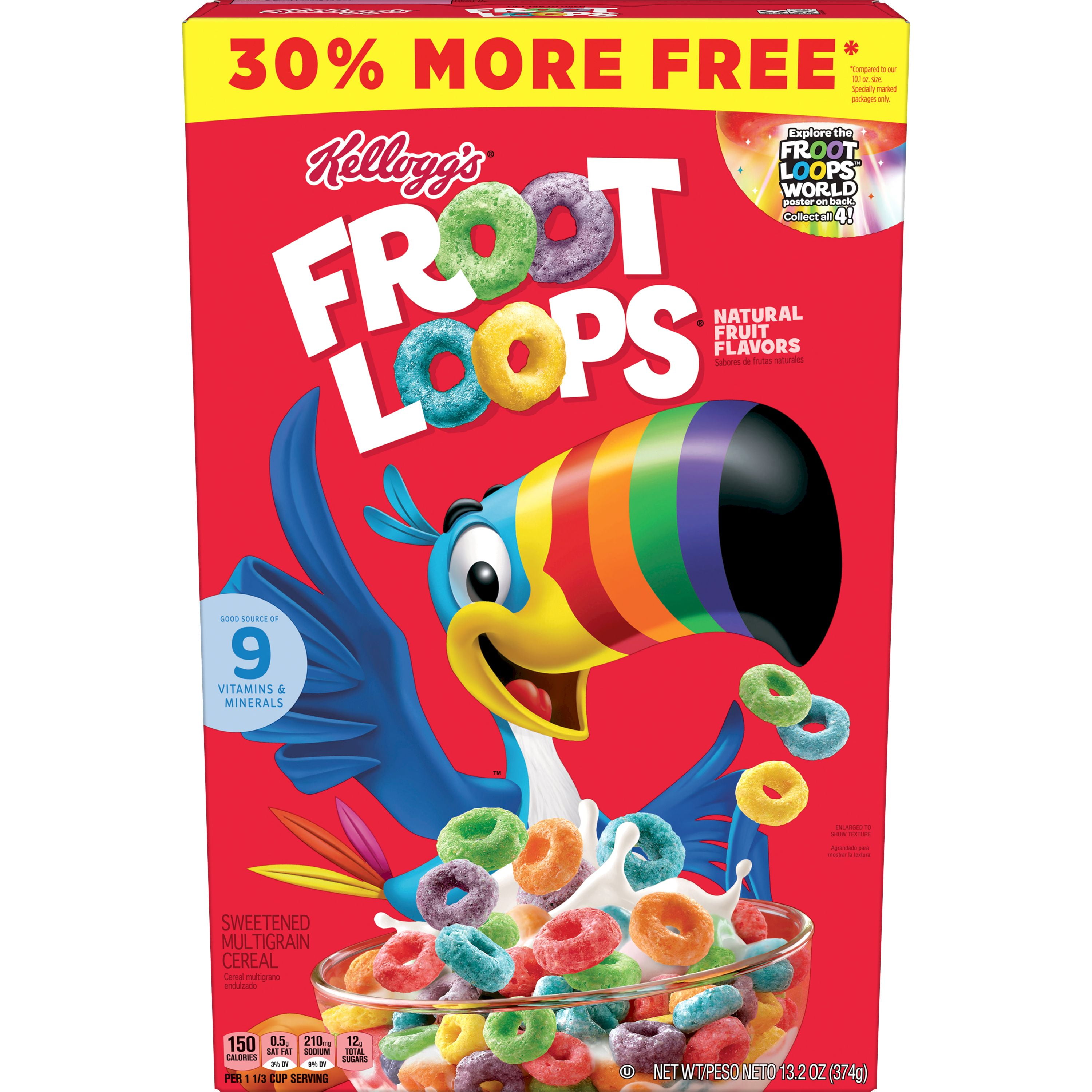 Kellogg's Froot Loops Cereal 13.2oz - Walmart.com