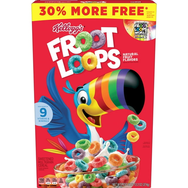 Kellogg's Froot Loops Cereal 13.2oz - Walmart.com