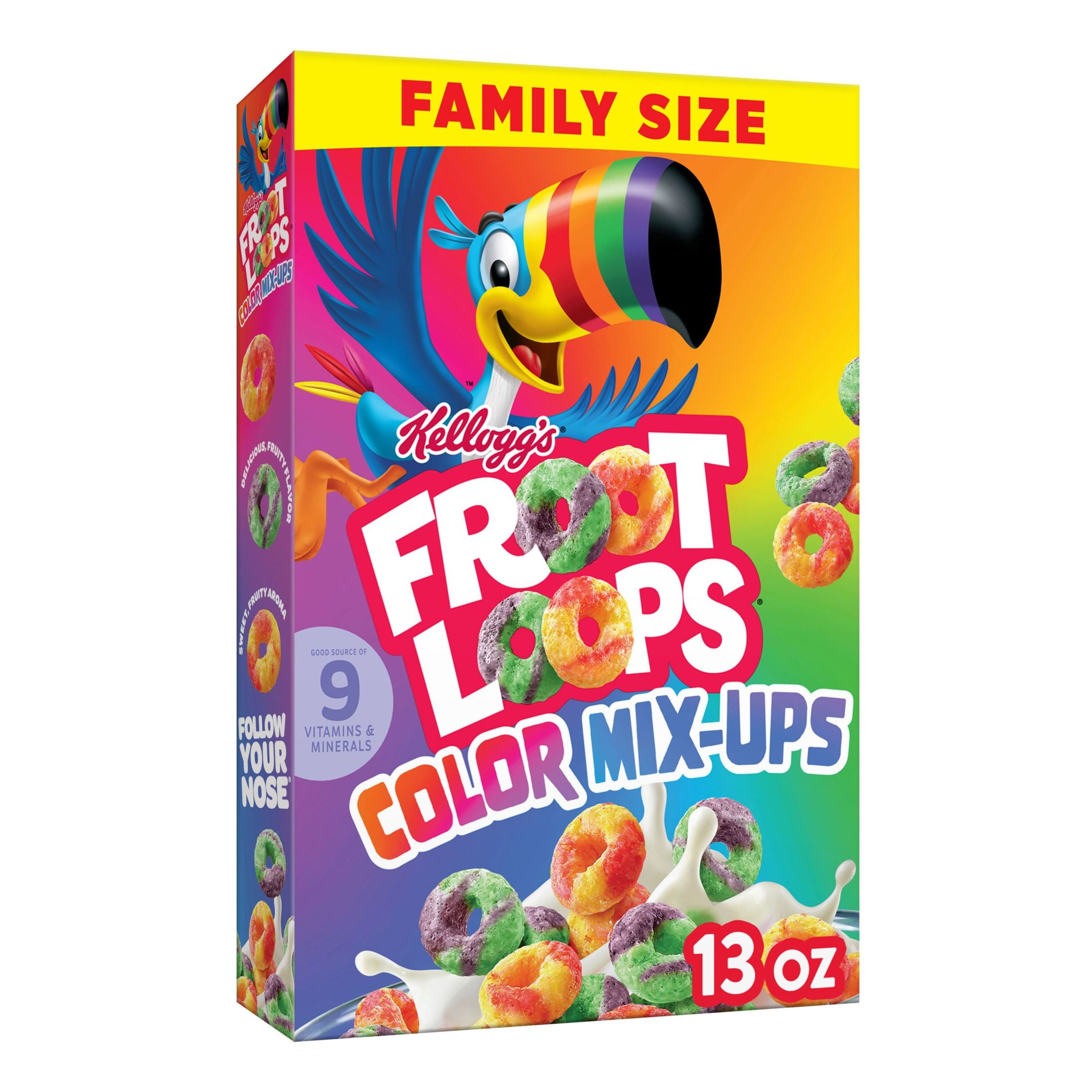 (3 pack) Kellogg's Froot Loops Color Mixups Original Cold Breakfast ...